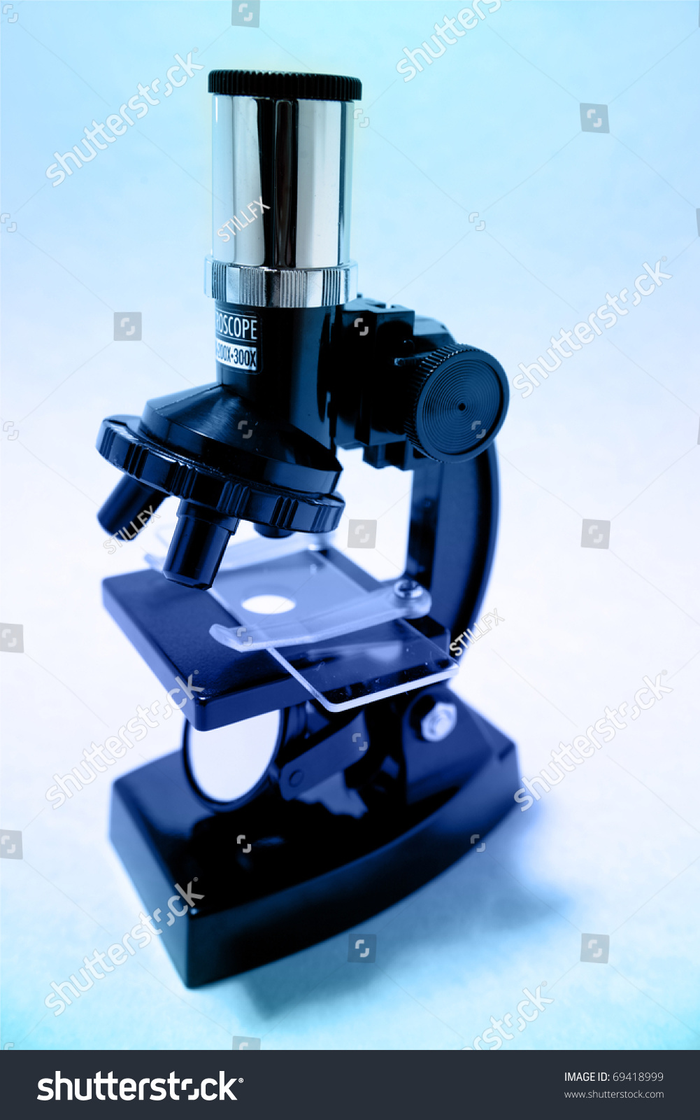 Single Microscope Closeup Vertical Format Stock Photo 69418999 ...