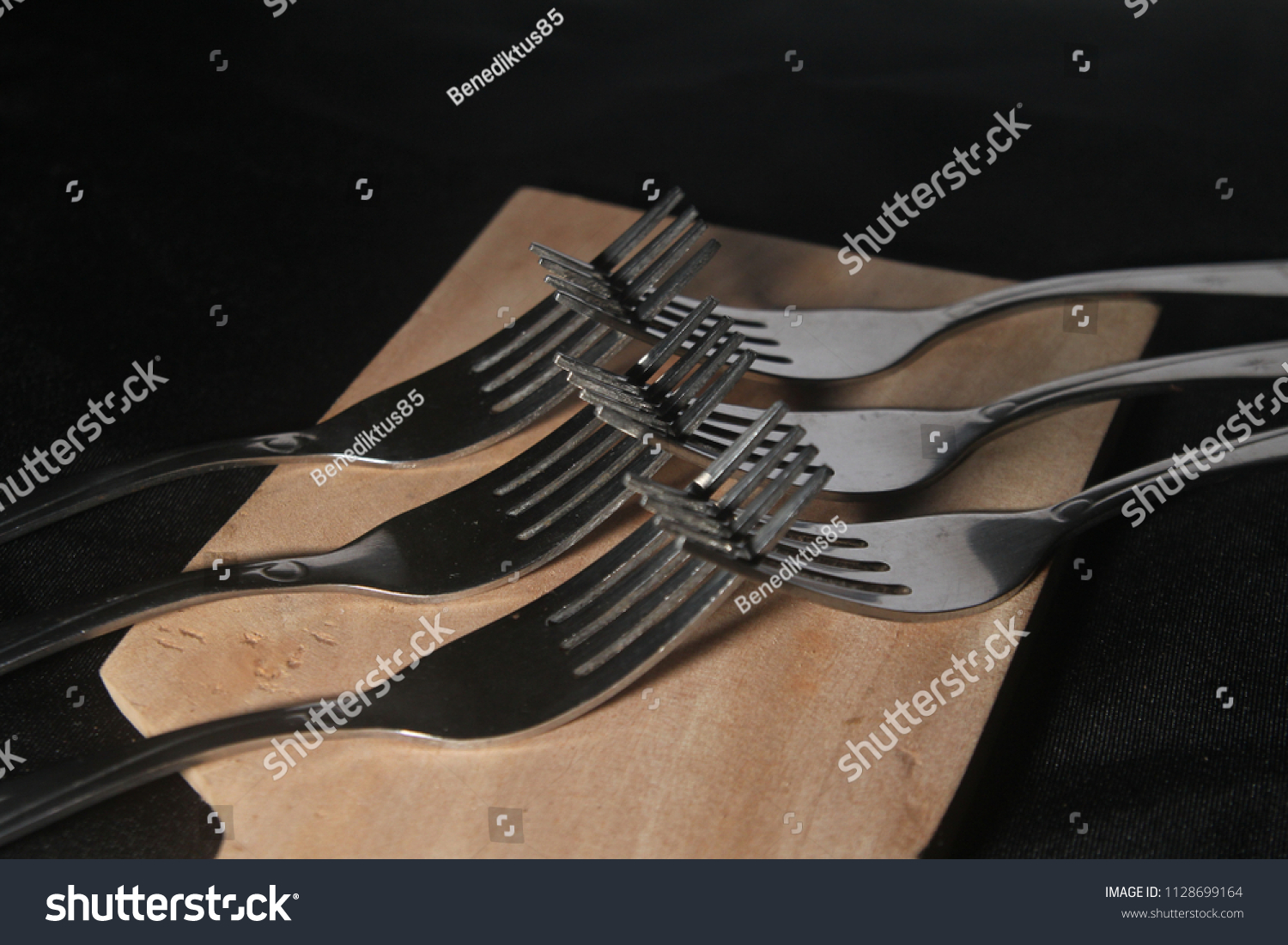 Six Fork Table Stock Photo 1128699164 | Shutterstock