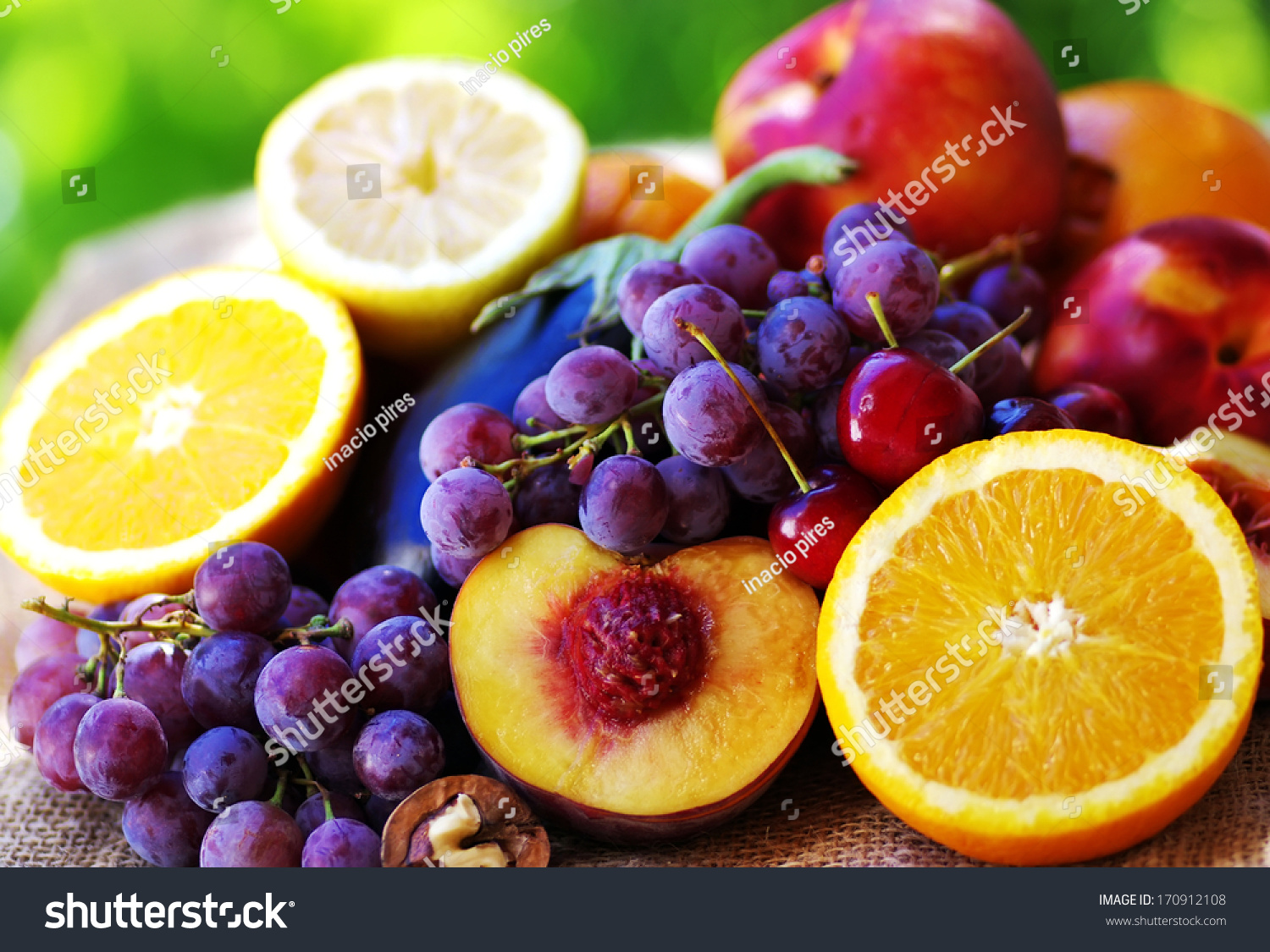 Slices Peach Grapes Citrus Fruits Stock Photo (Edit Now) 170912108 Slices Peach Grapes Citrus Fruits Stock Photo (Edit Now) 170912108