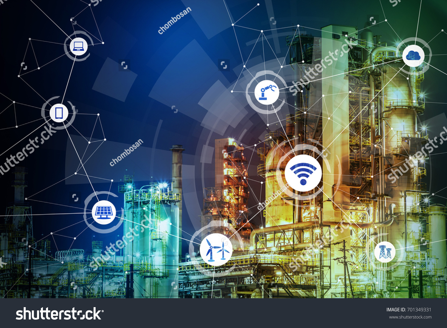 Smart Factory Concept Internet Things Information库存照片701349331 Shutterstock