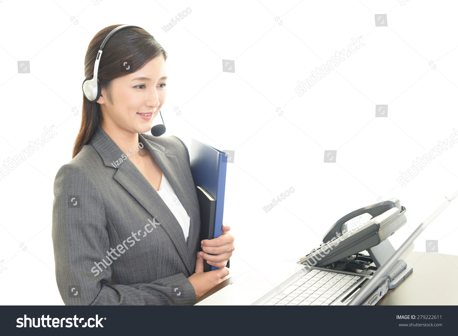 Smiling Call Center Operator Stock Photo 279222611 - Shutterstock