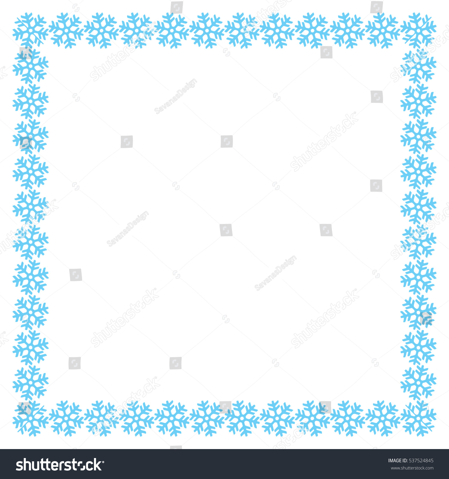 Snowflake Border Frame Stock Illustration 537524845 | Shutterstock