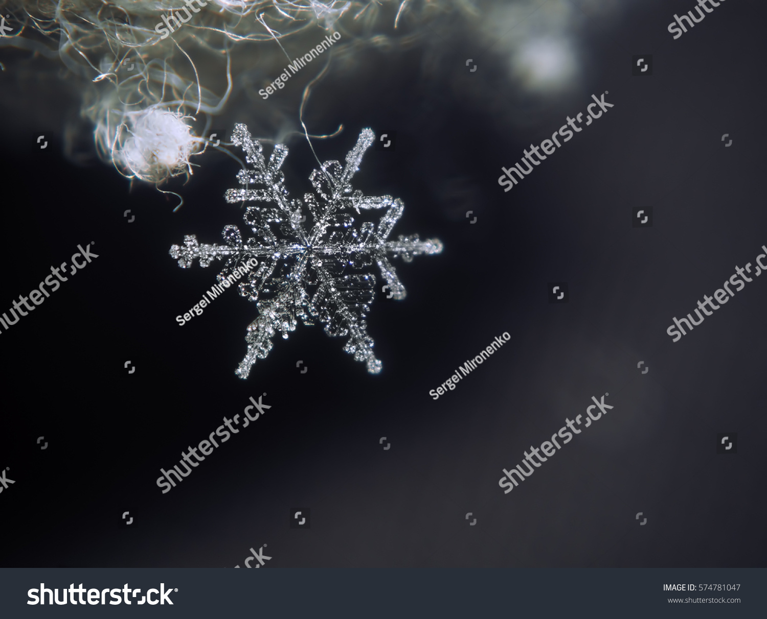 Snowflake Falling Down Stock Photo (Edit Now) 574781047