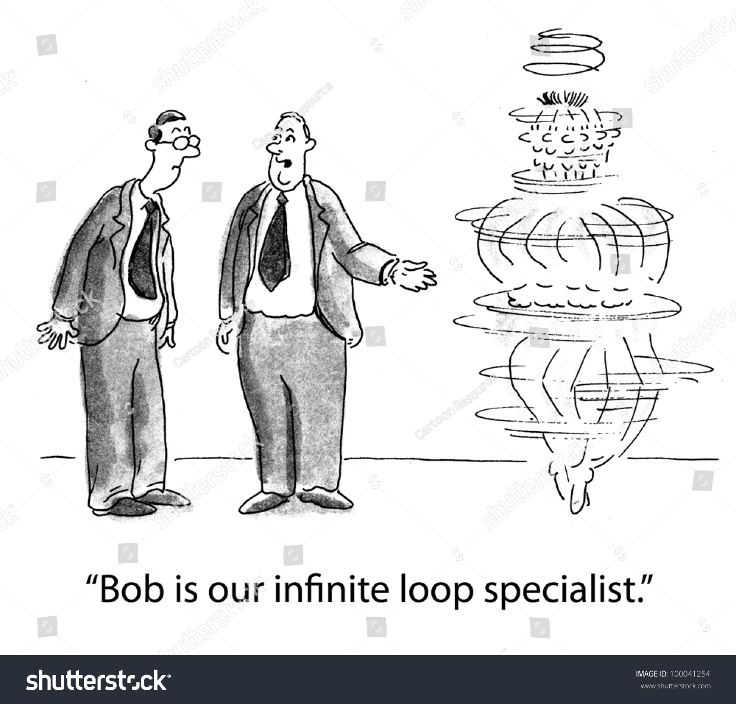 「Software Programming Bob Our Infinite Loop」のイラスト素材 100041254 ...
