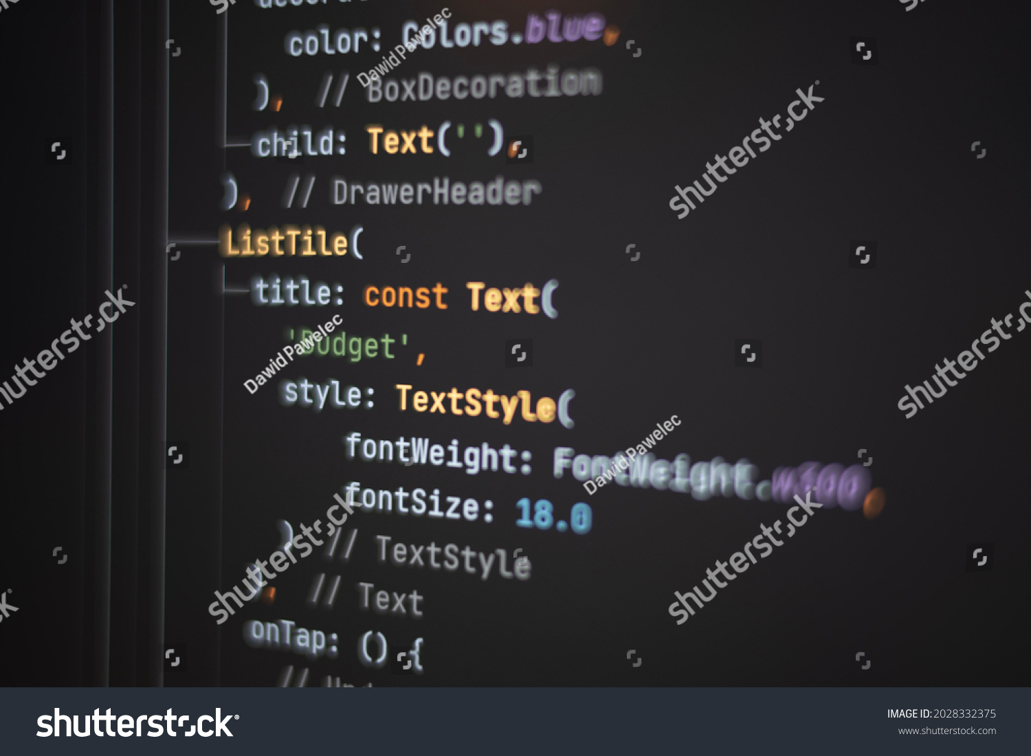 Software Source Code Mobile Application Development Stock Photo ...