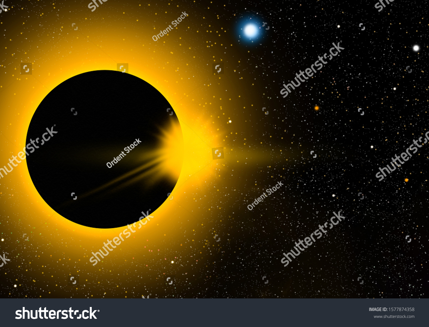 Solar Eclipse Graphical Representation Background Wallpaper Stock ...