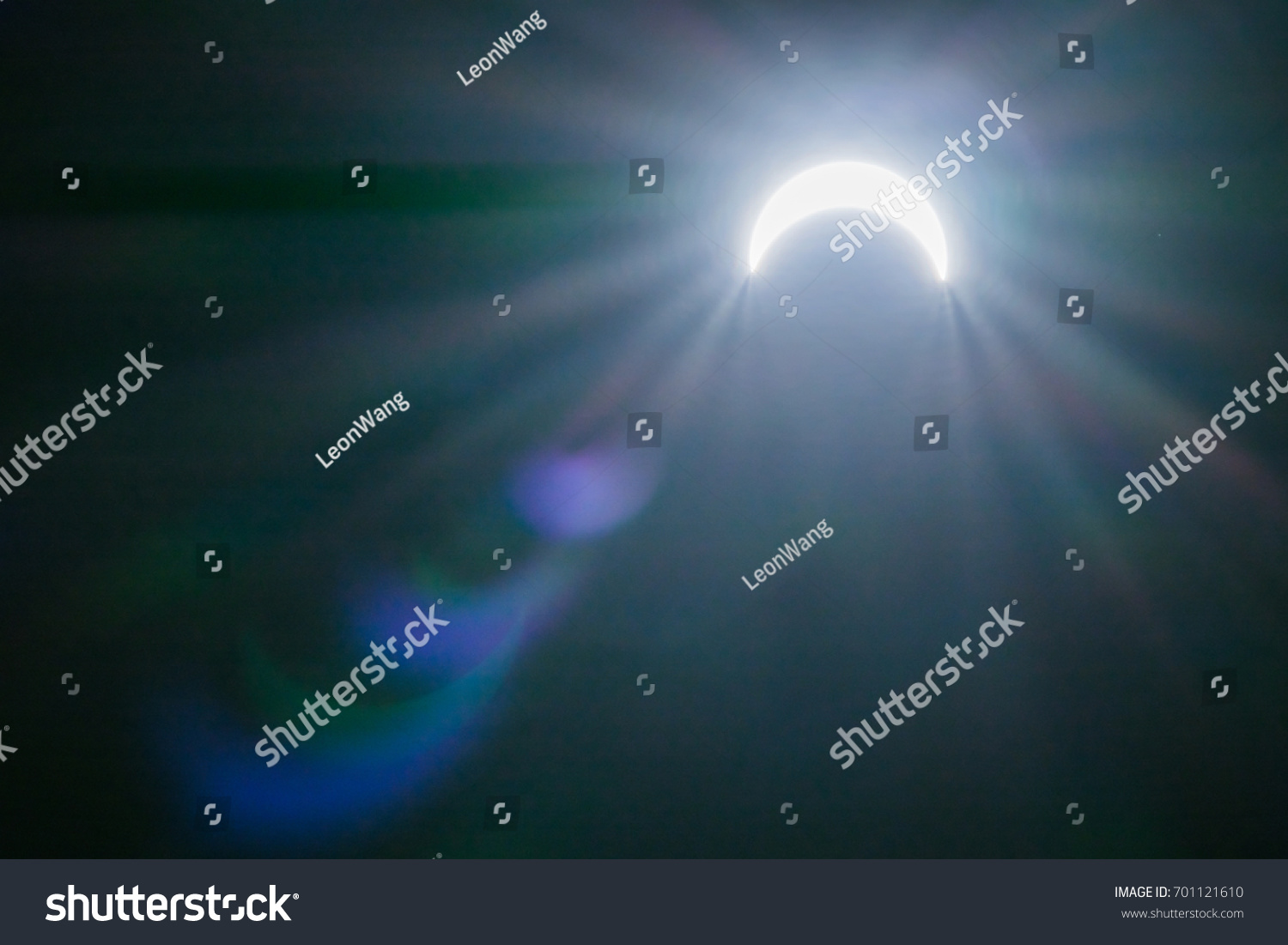 Solar Eclipse Lights Effects Backgrounds Stock Photo 701121610 ...