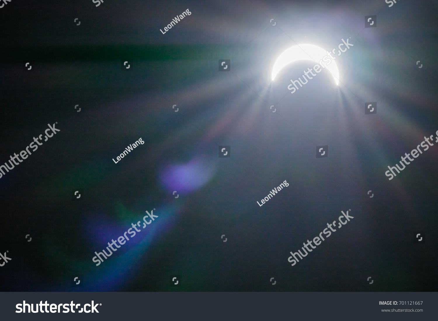 Solar Eclipse Lights Effects Backgrounds Stock Photo 701121667 ...