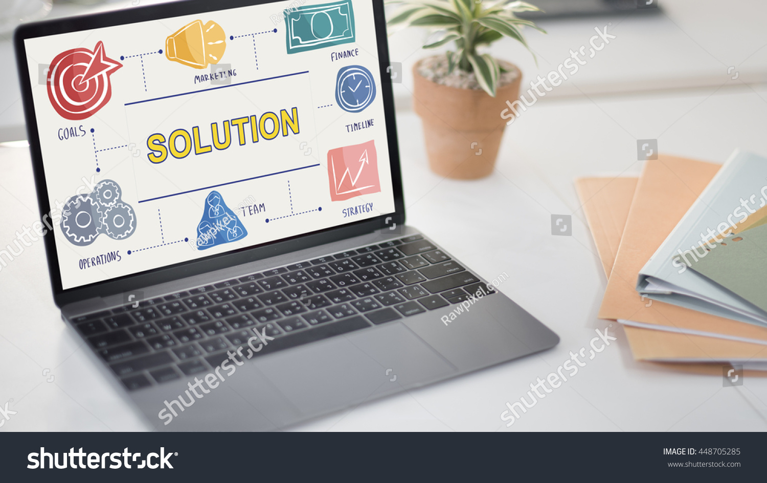 Solution Decision Ideas Problem Solving Strategy Stock Photo 448705285 ...
