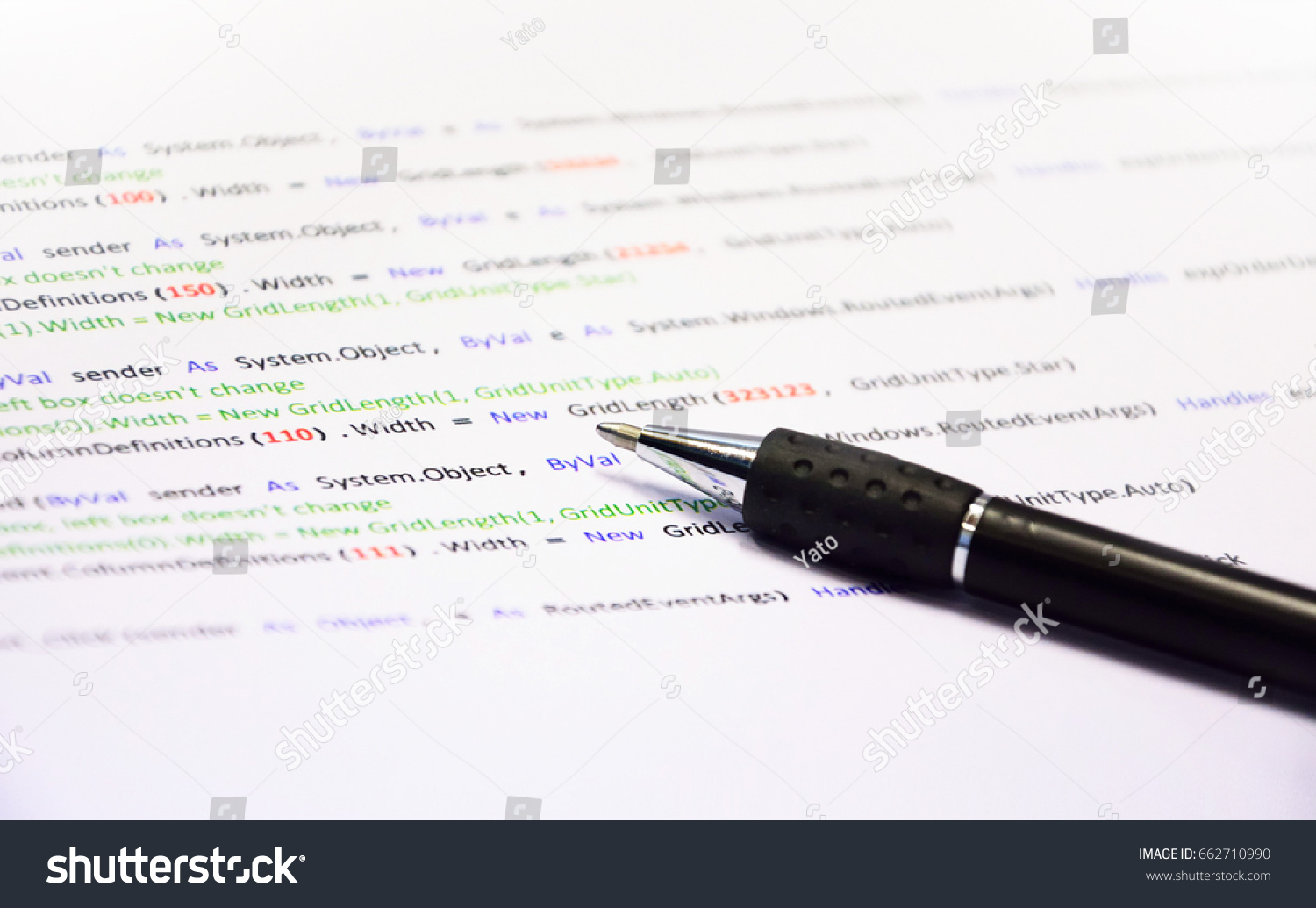 Source Code Software Development Printed On Stock Photo 662710990 ...