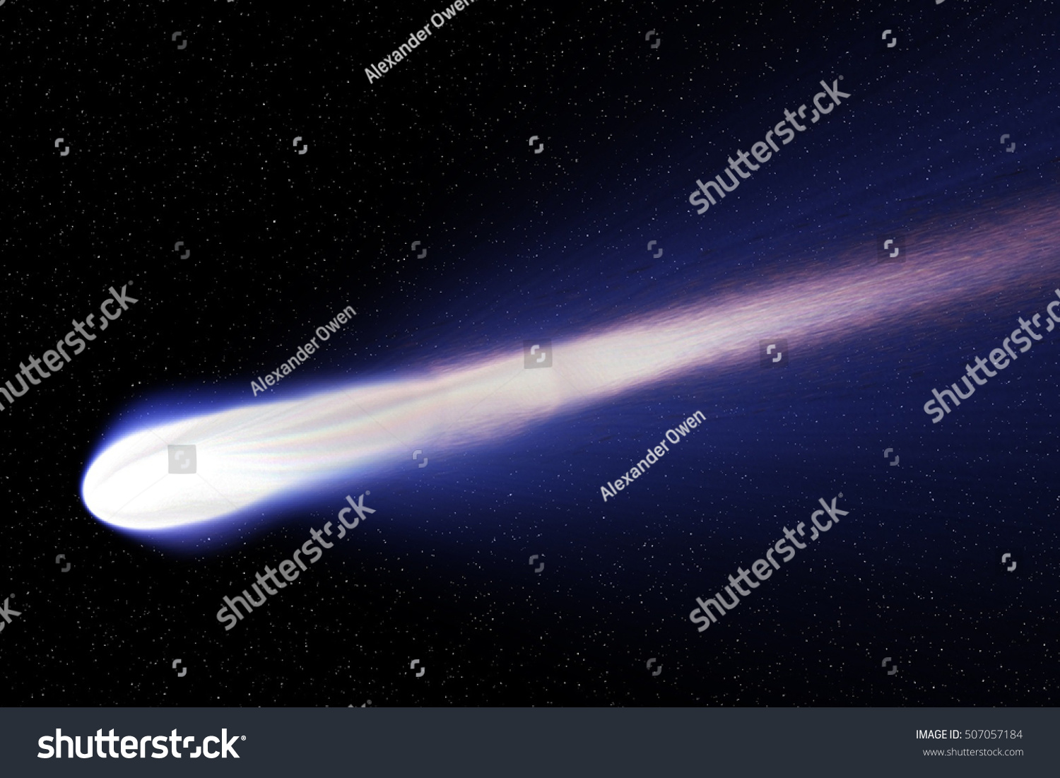 Space Background Comet Stock Illustration 507057184