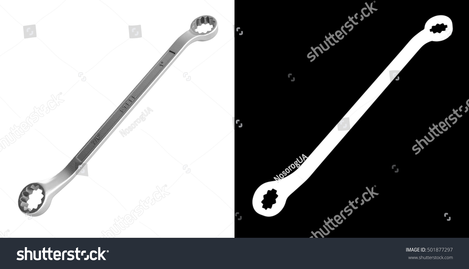 Spanner 3d Render Alpha Stock Illustration 501877297