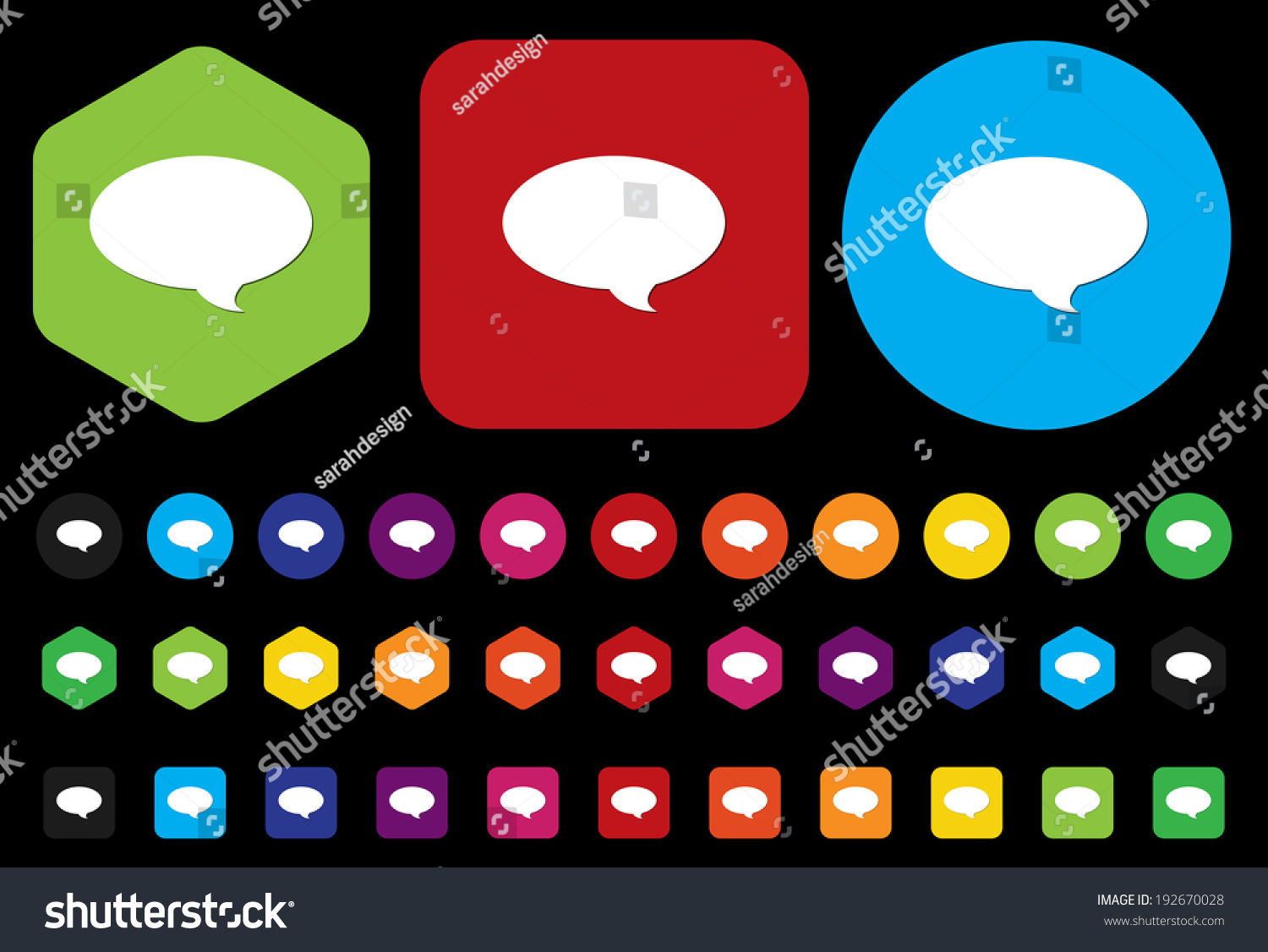 Speech Button Stock Illustration 192670028 | Shutterstock