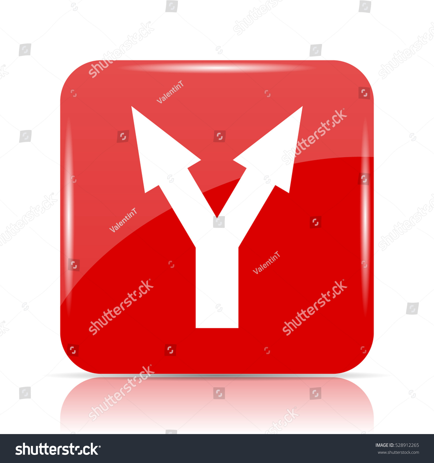 Split Arrow Icon Split Arrow Website Stock Illustration 528912265