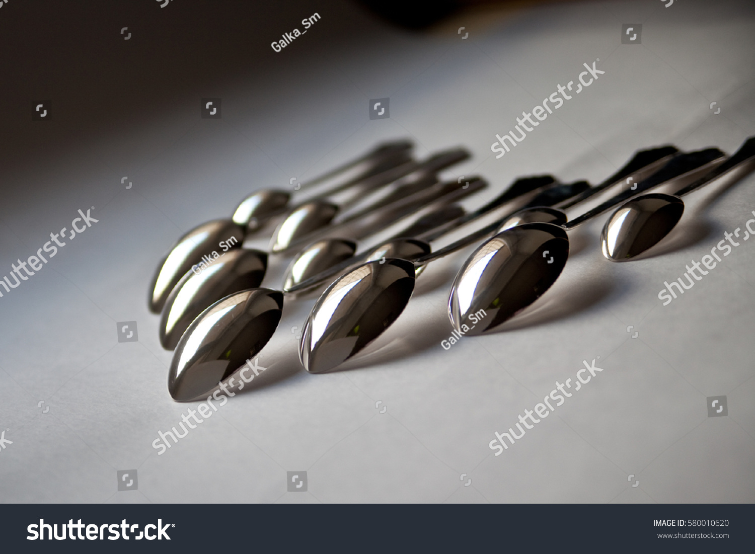 Spoon Silver Spoon Object Tableware Stock Photo 580010620 | Shutterstock