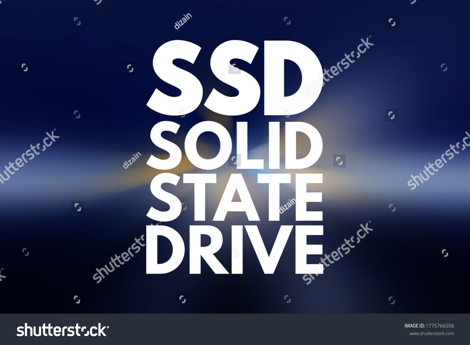 Ssd Solid State Drive Acronym Technology Stock Illustration 1775766056