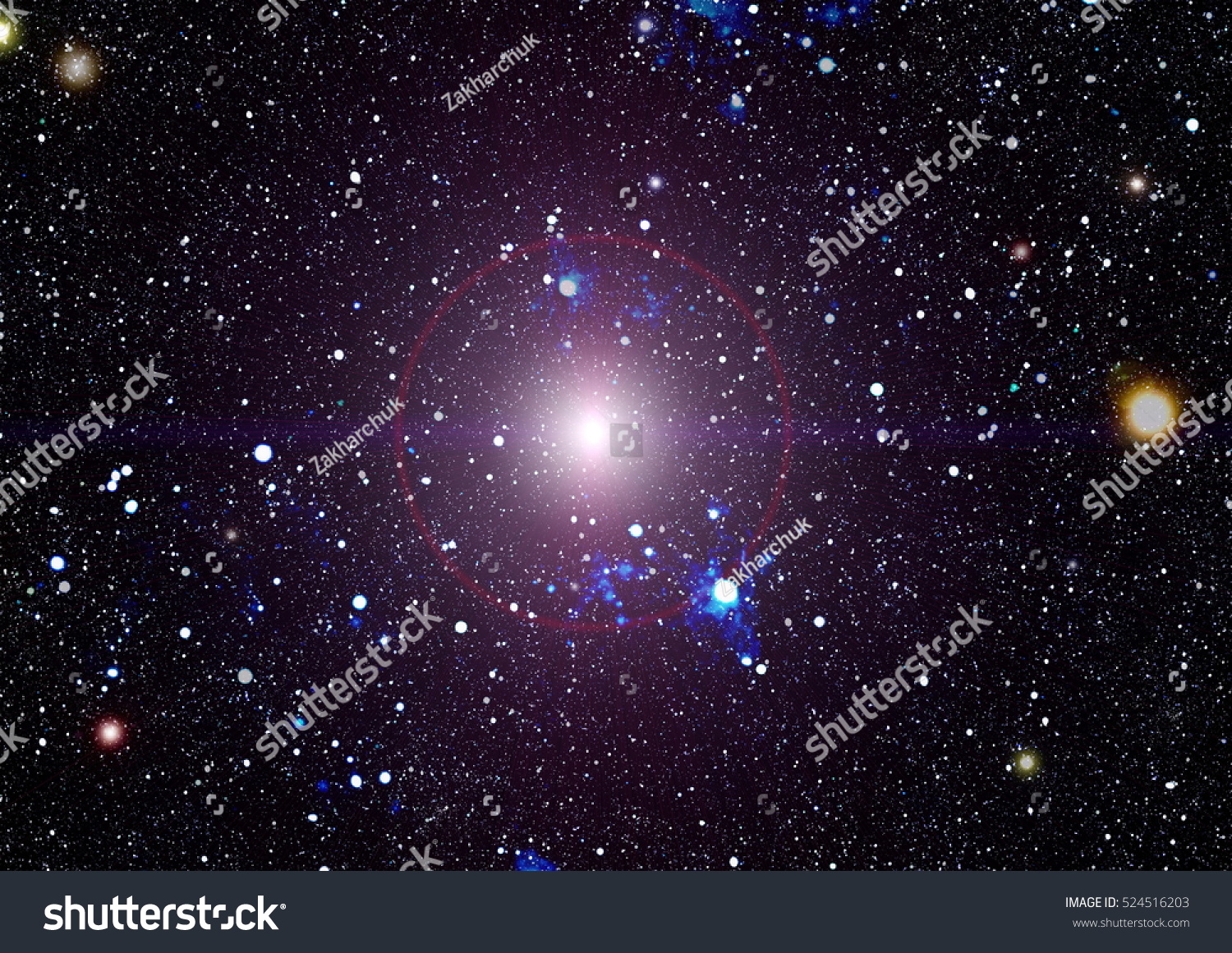 Starry Outer Space Background Texture Stock Illustration 524516203