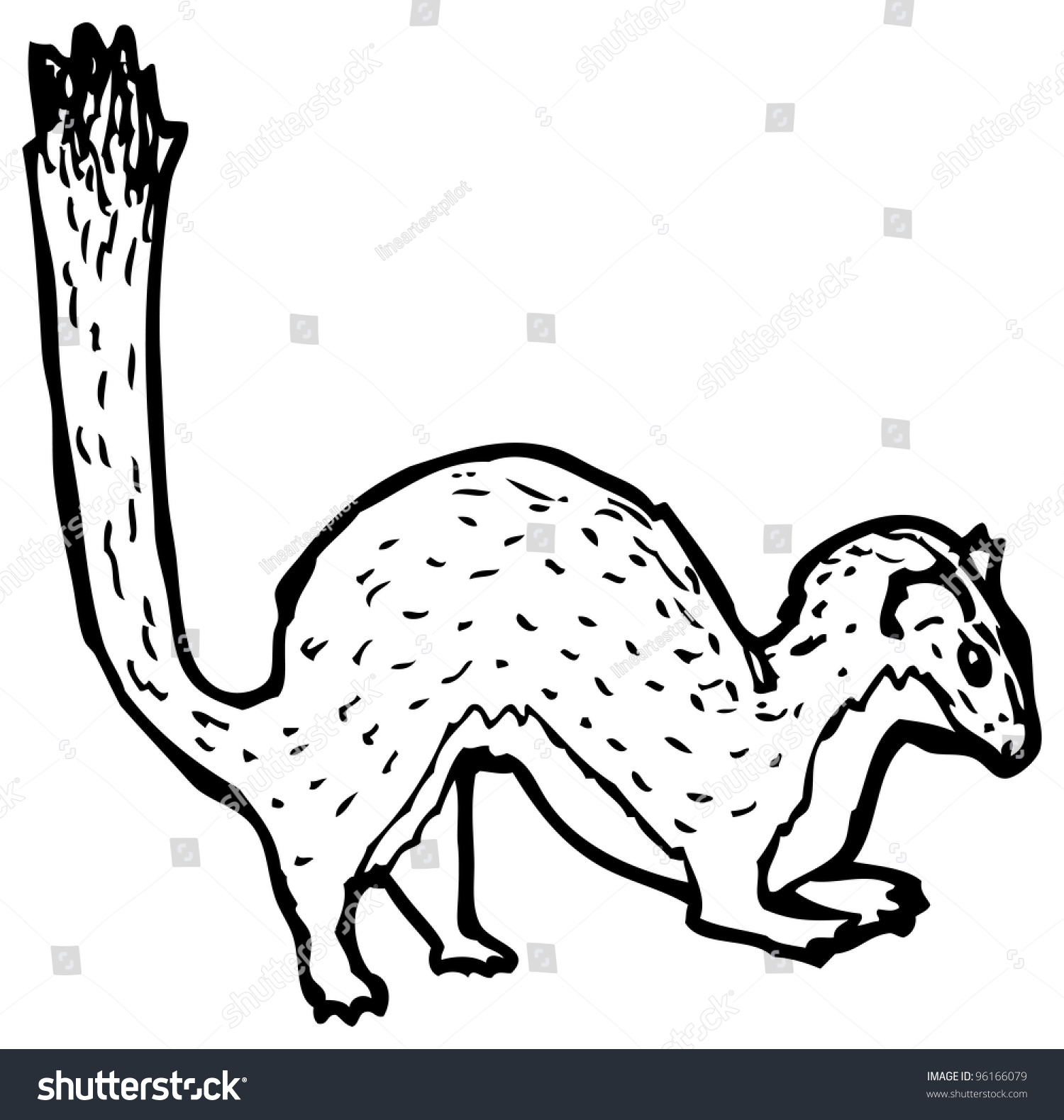 Stoat Illustration Raster Version Stock Illustration 96166079 ...
