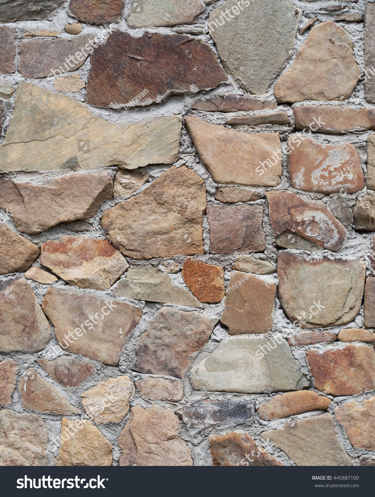 Stone Wall Rustic Texture Stock Photo (Edit Now) 445887100