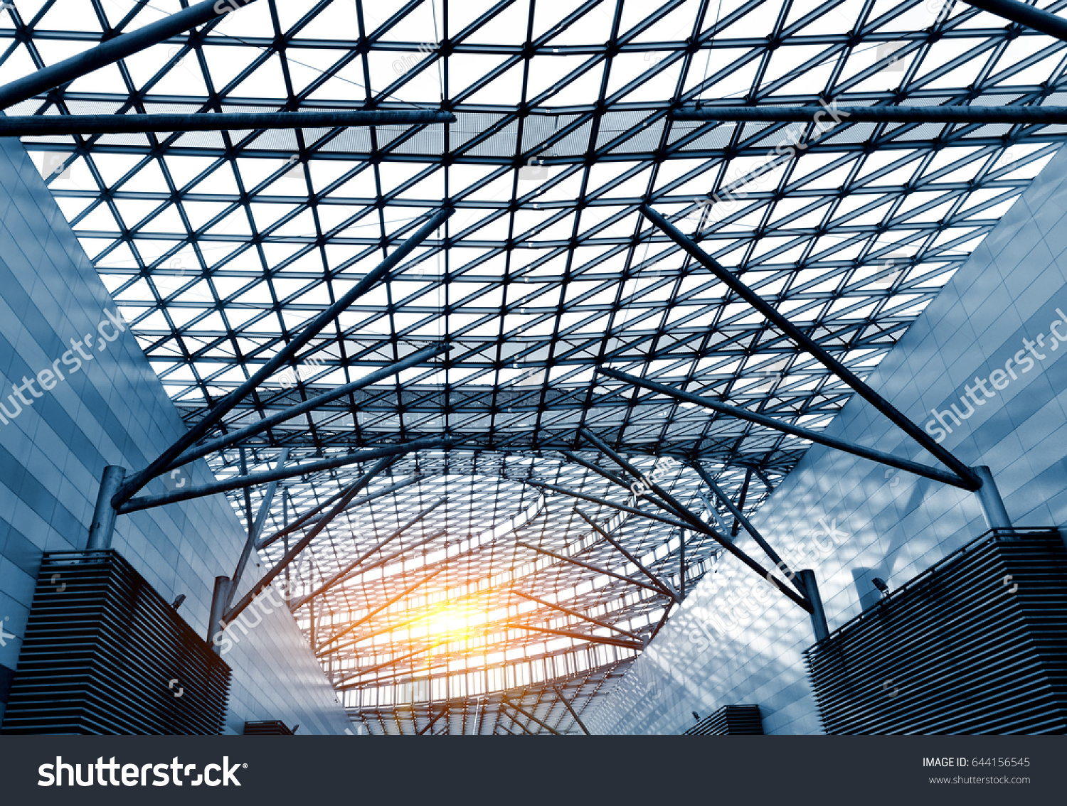 Structural Glass Ceiling Stock Photo (Edit Now) 644156545