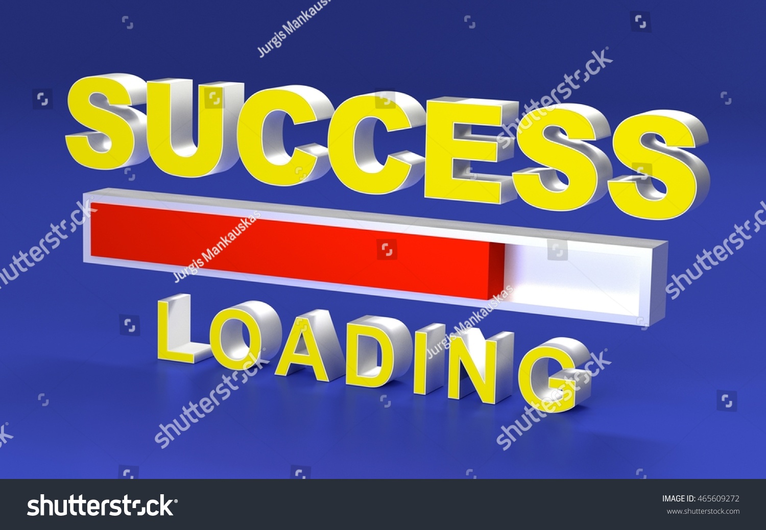 Success Loading Progress Bar Design 3d Stock Illustration 465609272 ...