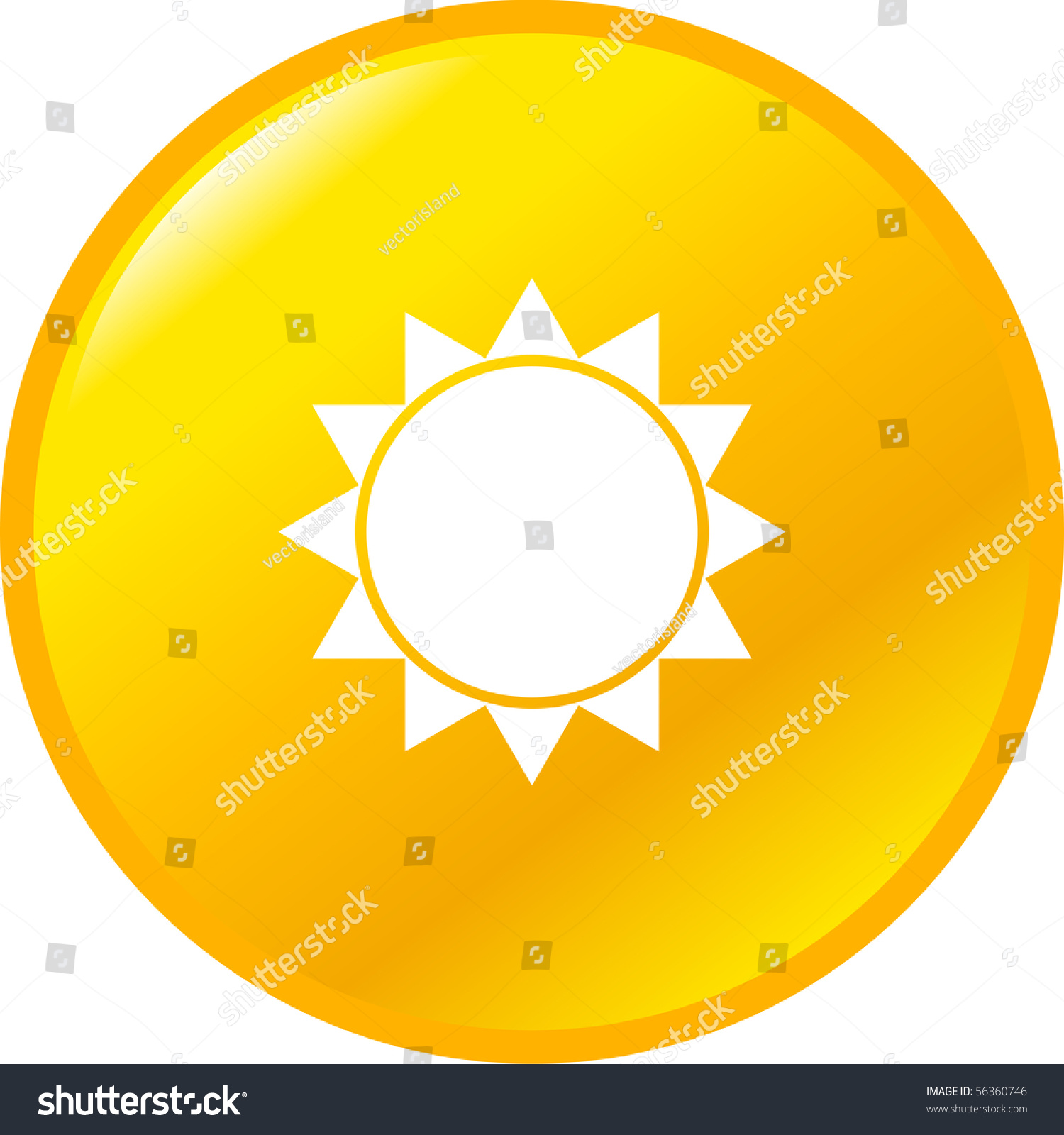 Sun Button Stock Illustration 56360746 | Shutterstock