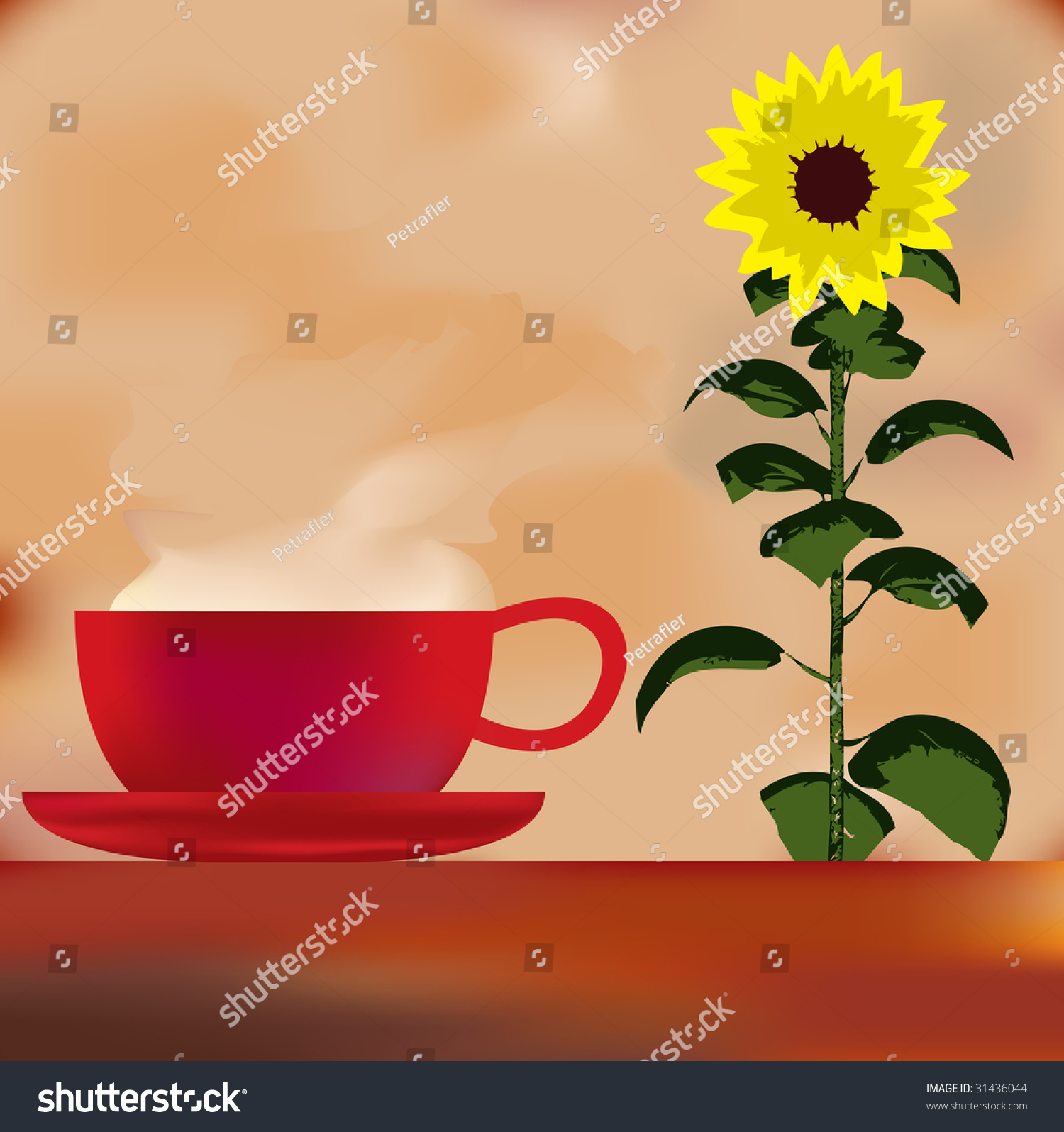 Sunflower Cafe Bitmap Background Stock Photo 31436044 : Shutterstock
