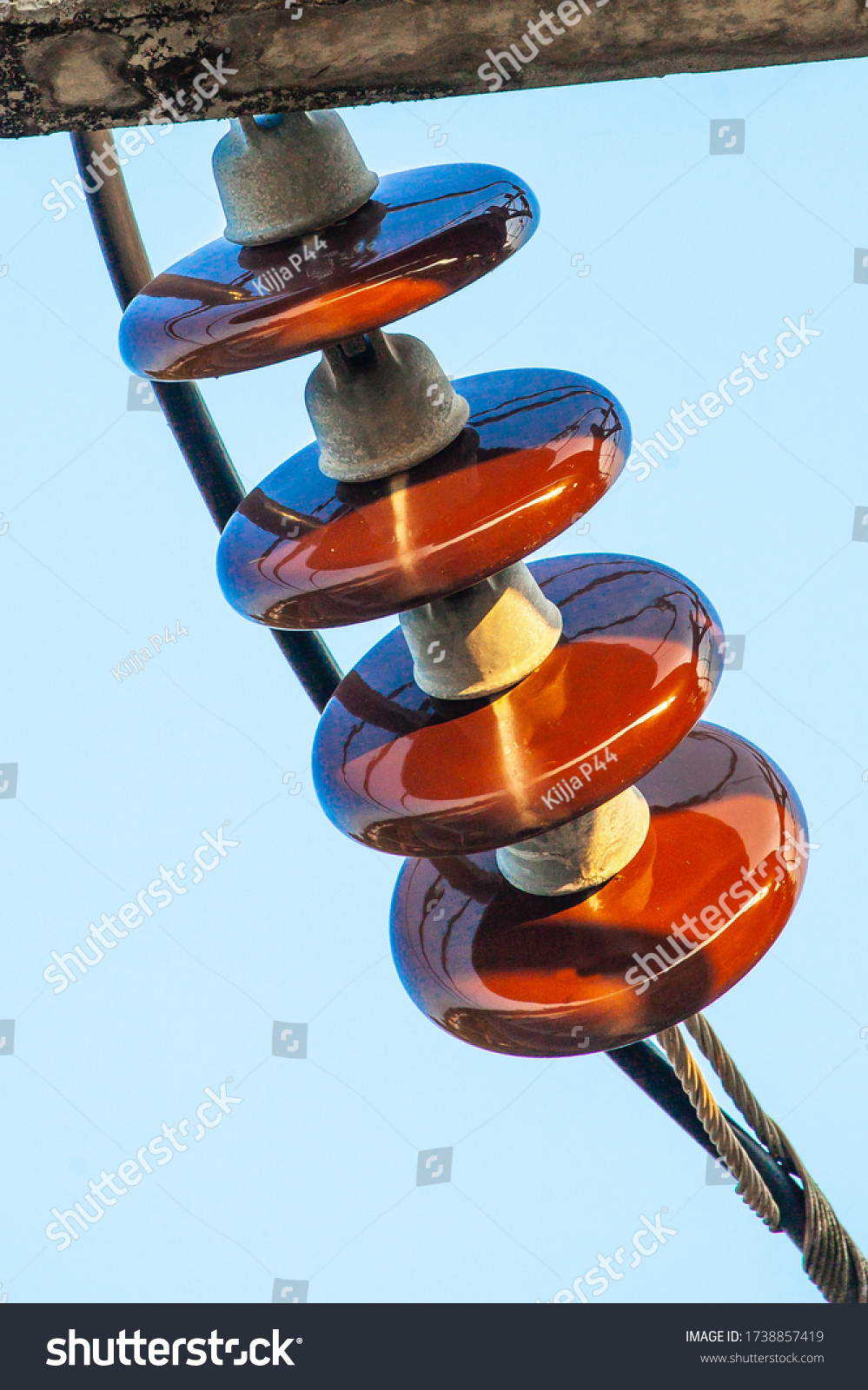 Suspension Type Insulators On Electrical Pole Stock Photo 1738857419 ... Suspension Type Insulators On Electrical Pole Stock Photo 1738857419 ...