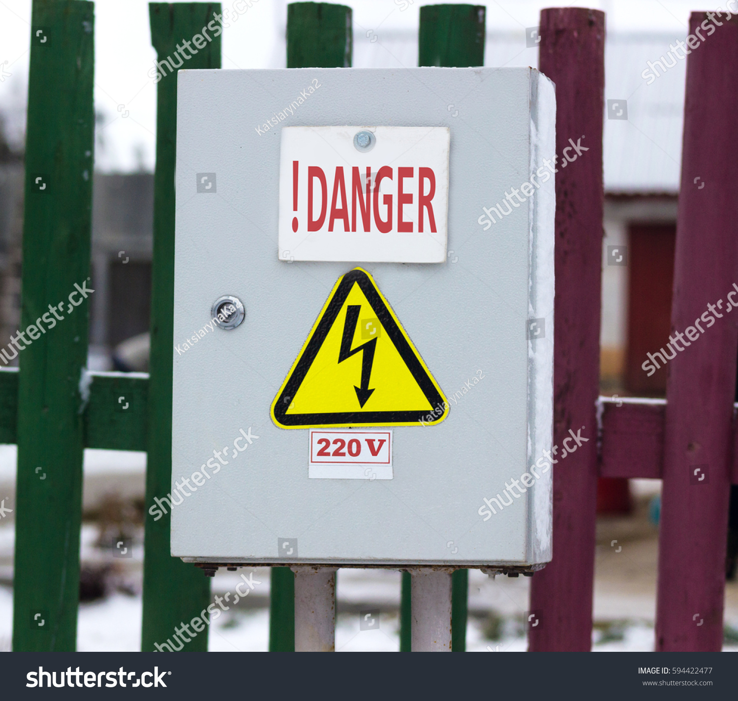 Switch Control Panel 220 Volt Danger: foto de stock (editar ahora ...