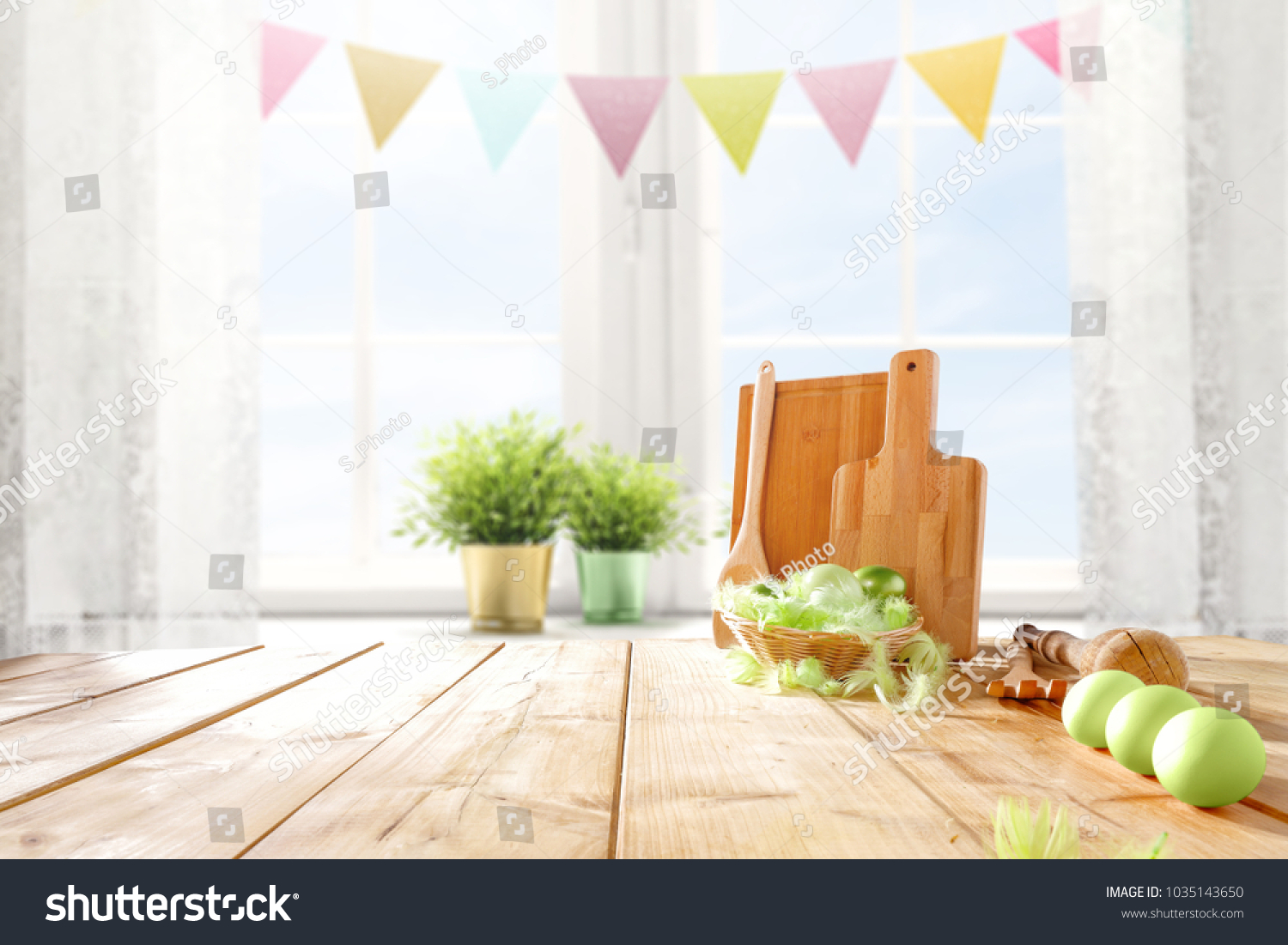 Table Background Window Easter Time Stock Photo 1035143650 | Shutterstock