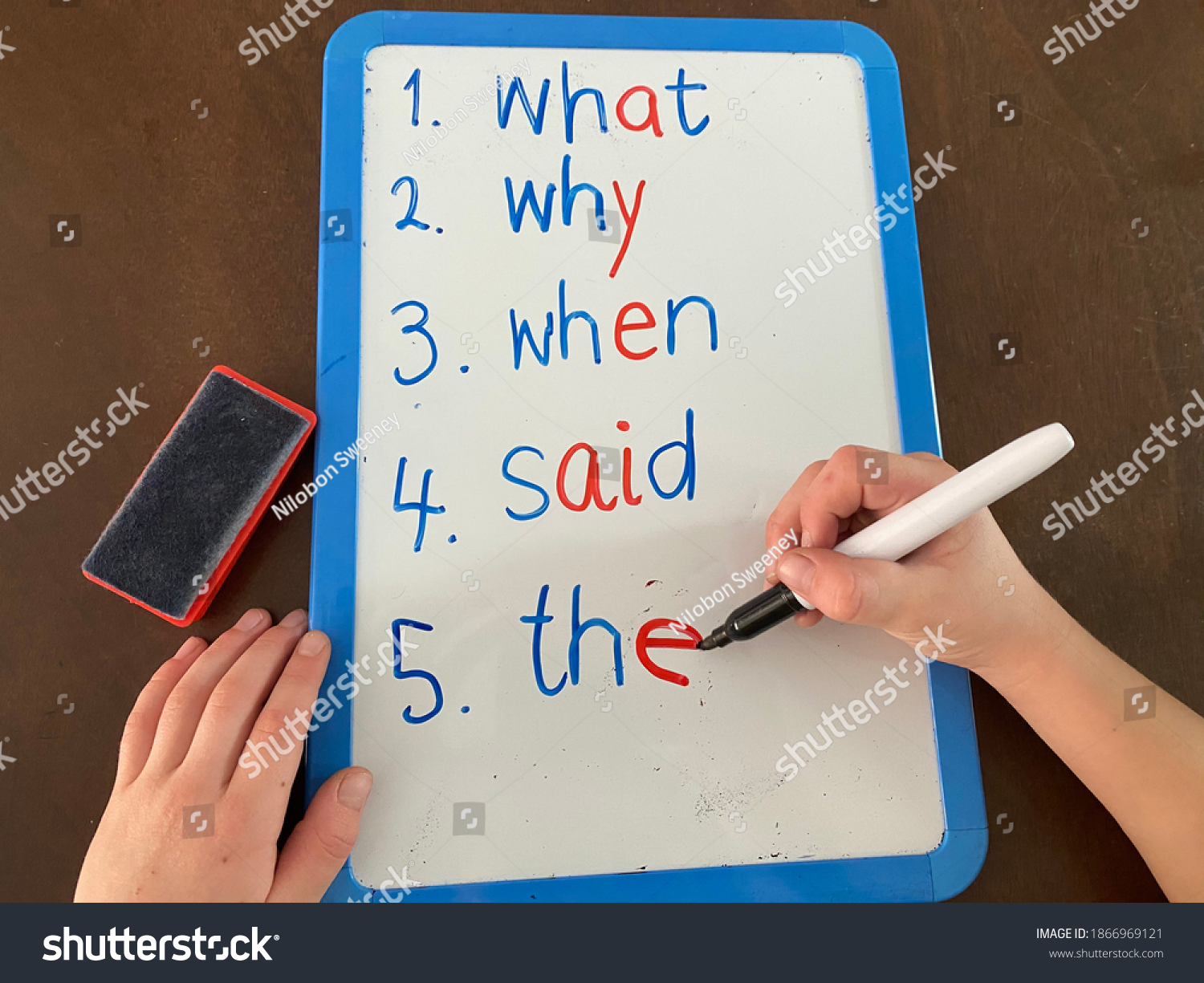 Teaching Primary Students Spelling Icky Words Stock Photo (Edit Now ...
