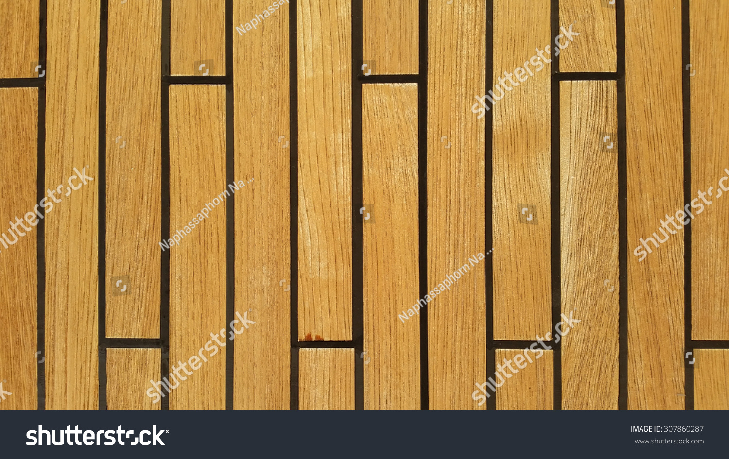 Teak Deck Texture Background Stock Photo (Edit Now) 307860287