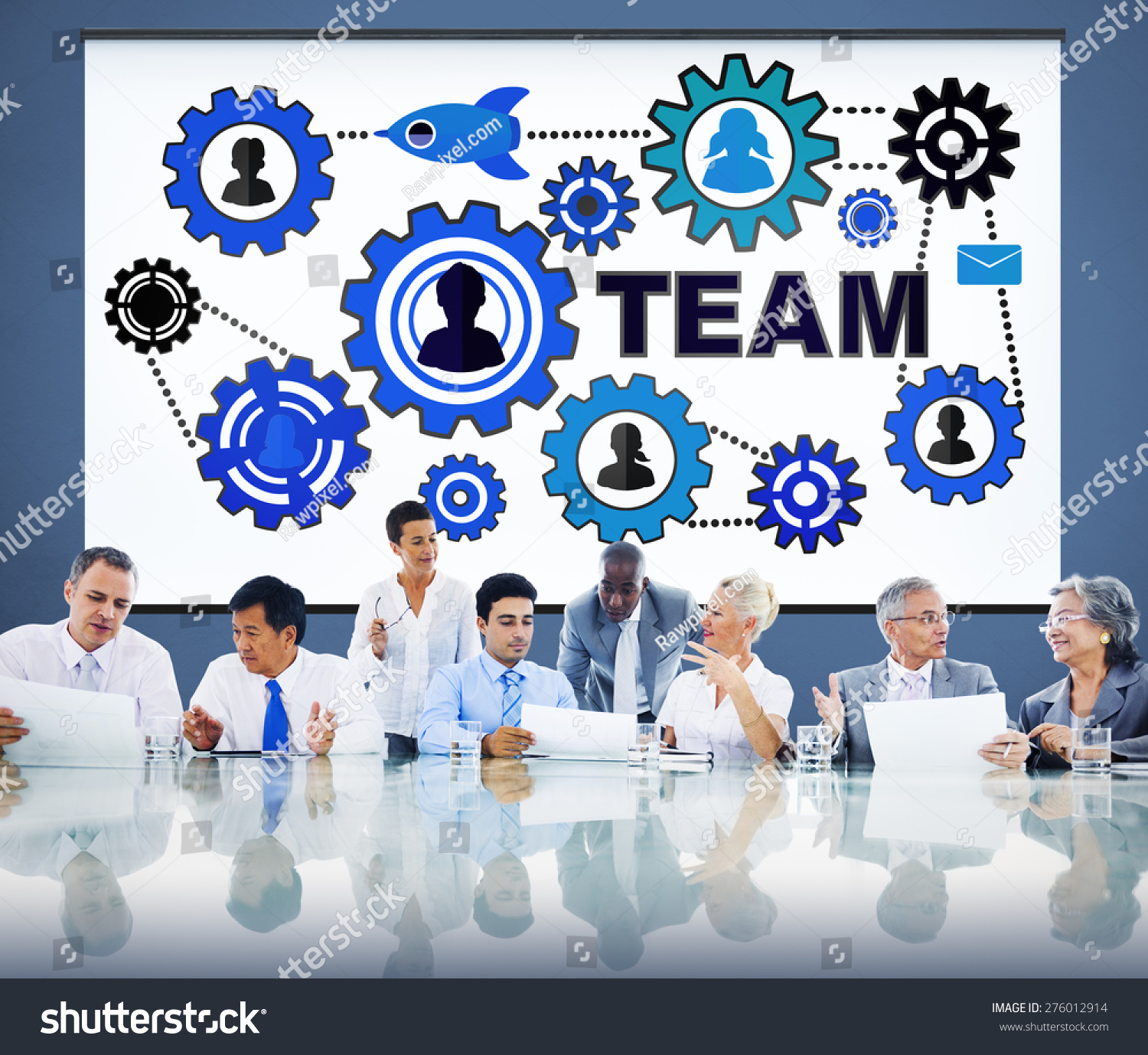 Team Functionality Industry Teamwork Connection Technology Stock Photo ...