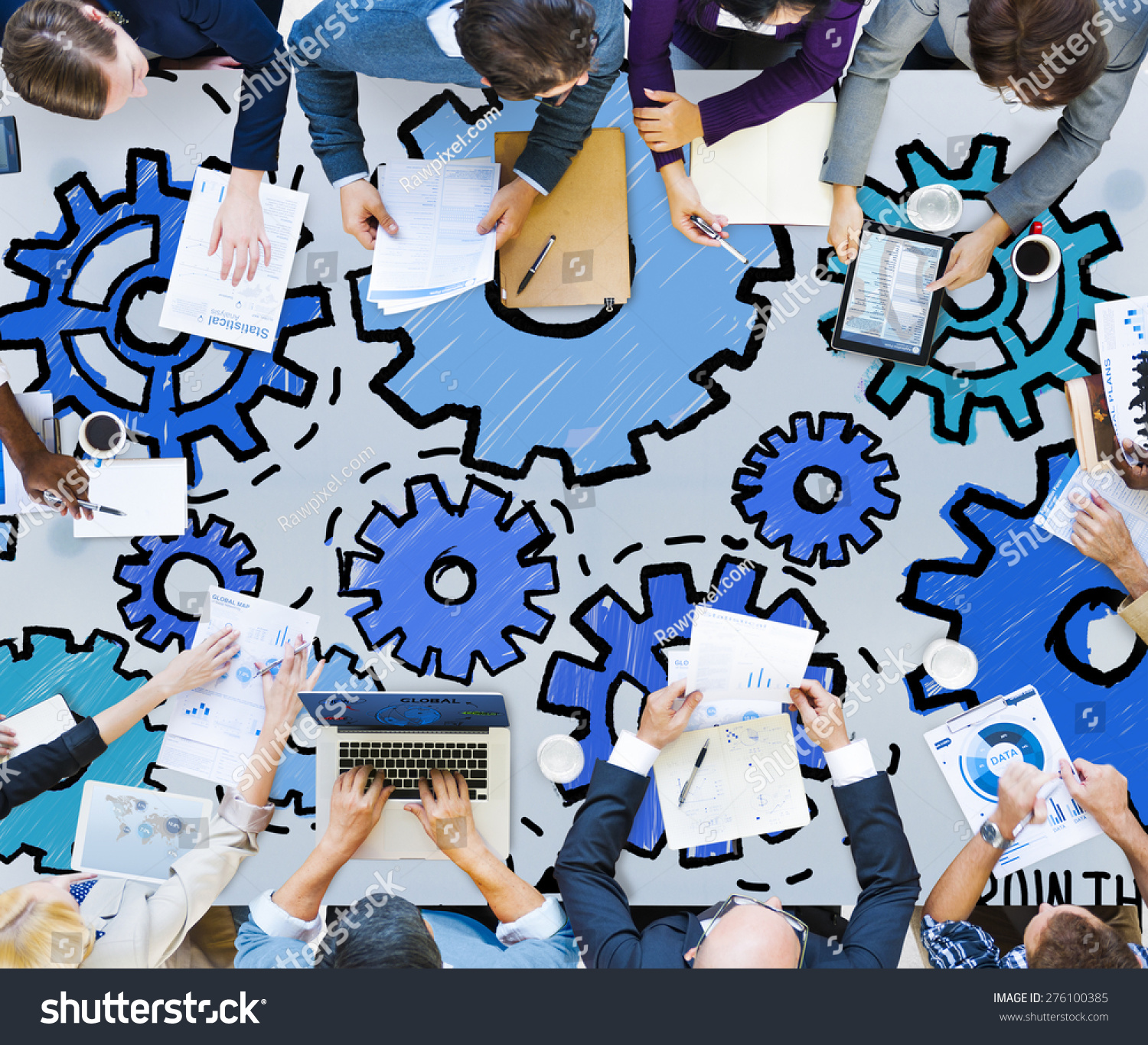 Team Functionality Industry Teamwork Connection Technology Stock Photo ...