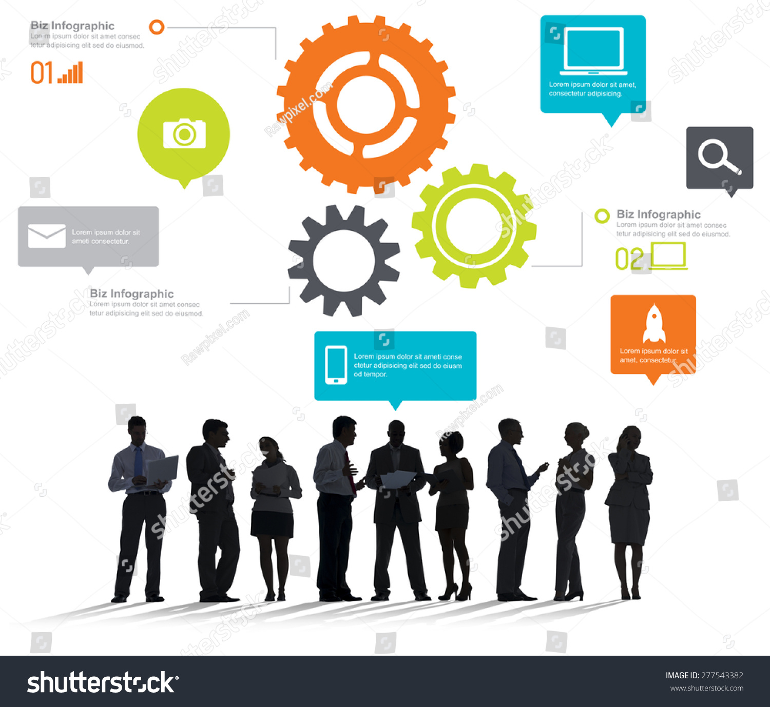 Team Teamwork Cog Functionality Technology Business Stock Photo ...