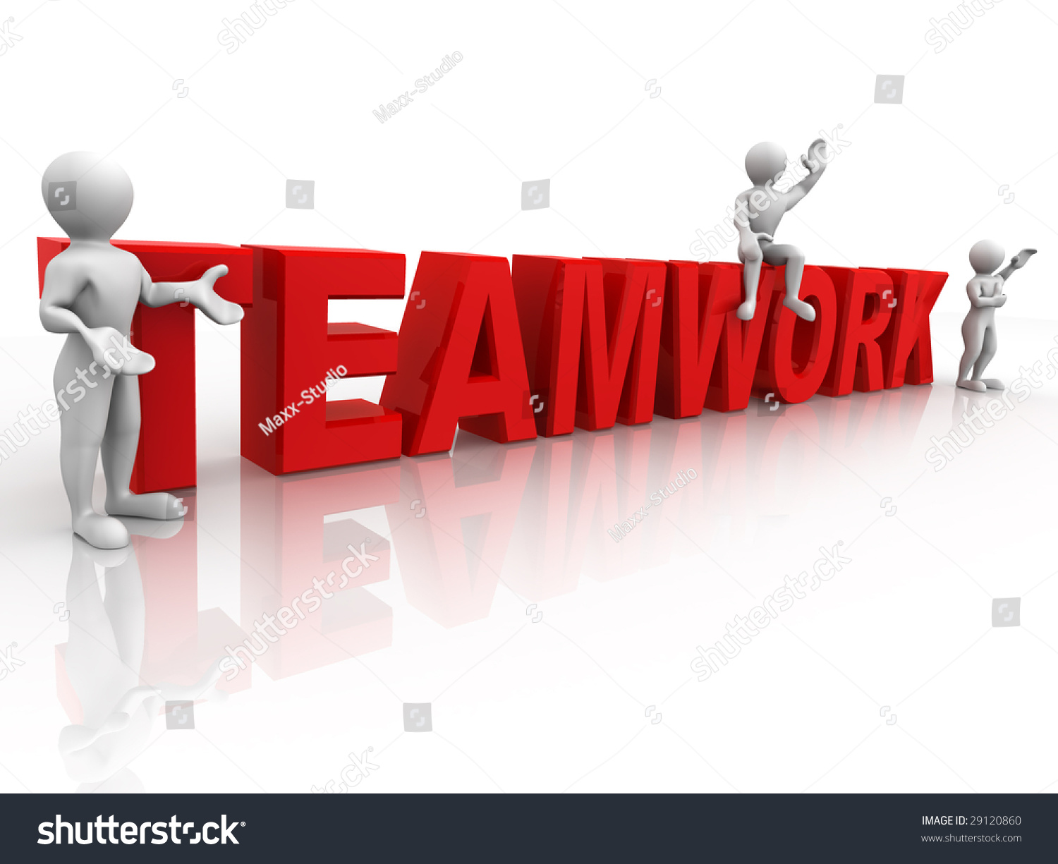 Teamwork 3d Stock Illustration 29120860 - Shutterstock