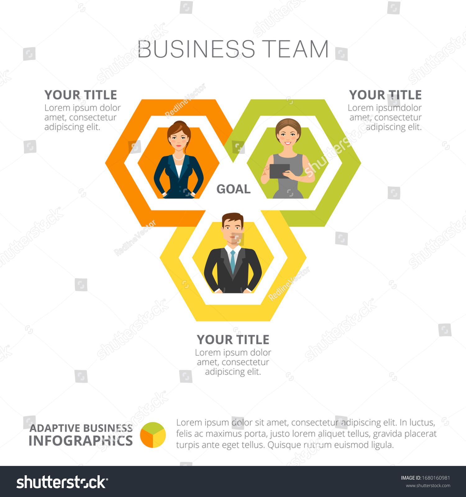Teamwork Infographics Process Chart Diagram Template Stock Illustration ...