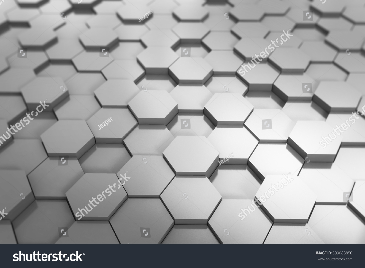 Technical Hexagonal Background Design3d Render: стоковая иллюстрация ...