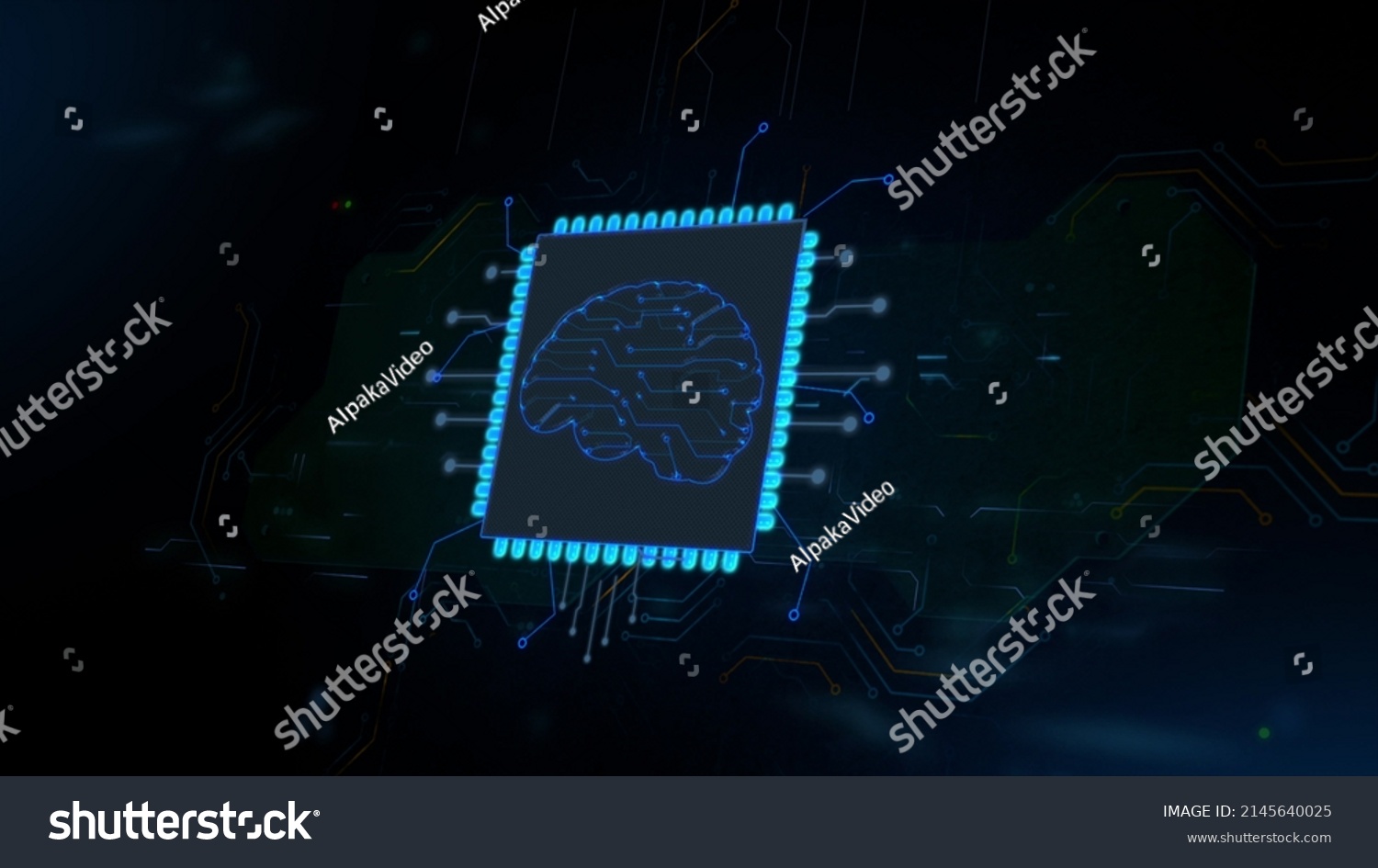 Technology Network Concept Artificial Intelligence Machine Stock ...