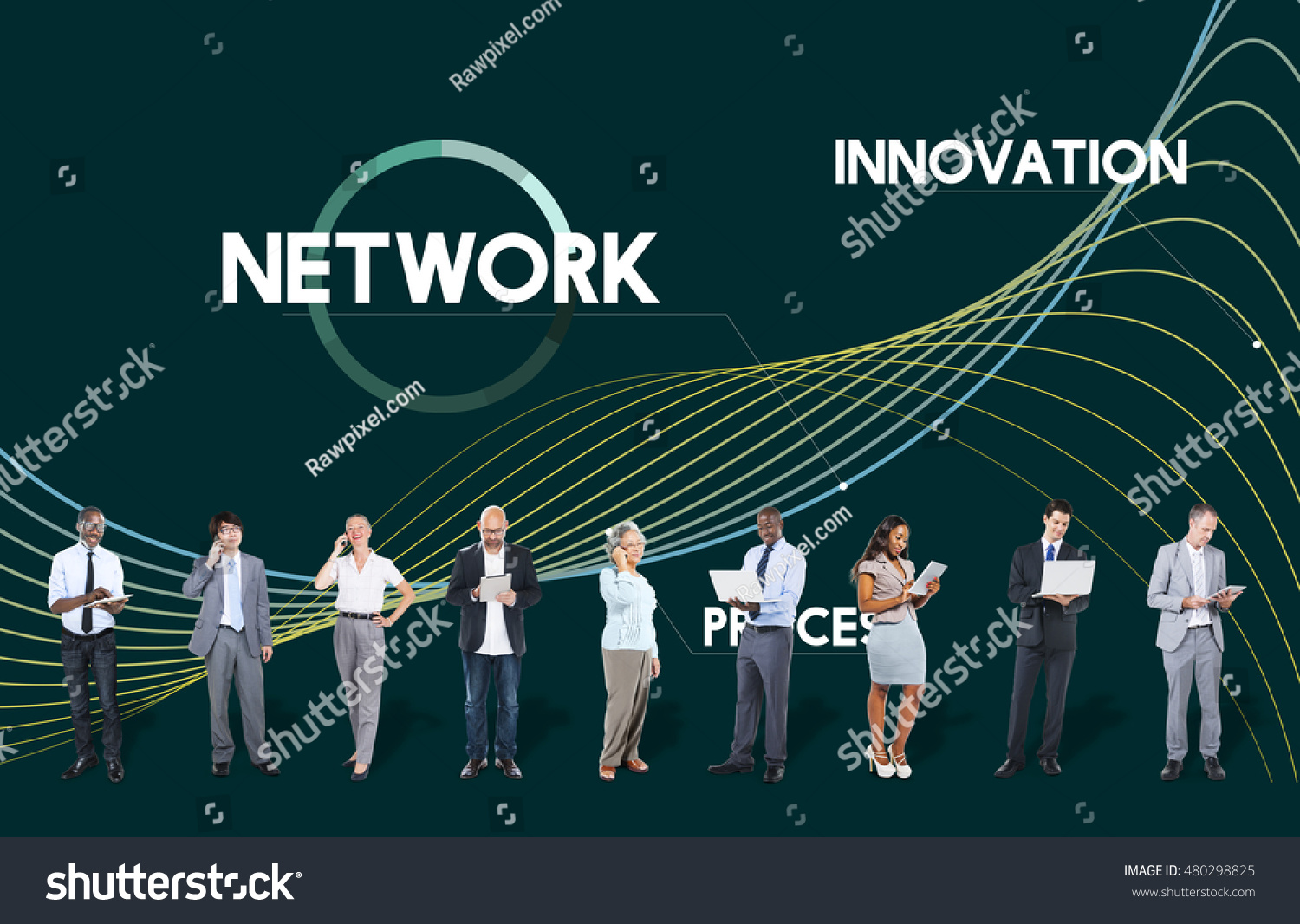 Technology Connect Development Network Process Concept Stock Photo ...