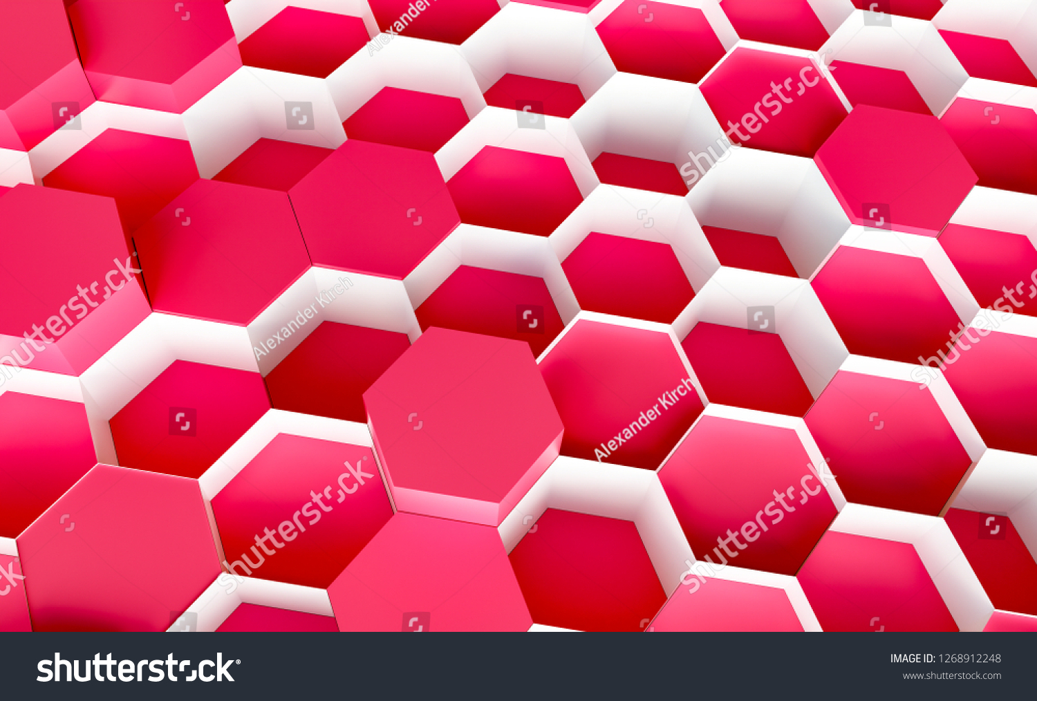 Technology Hexagon Pattern Background 3d Rendering Stock Illustration ...