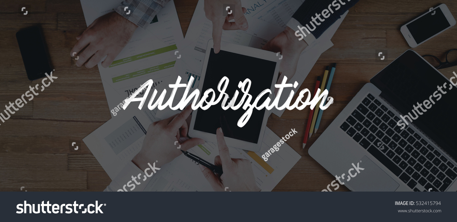 Technology Internet Teamwork Authorization Concept Stock Photo ...