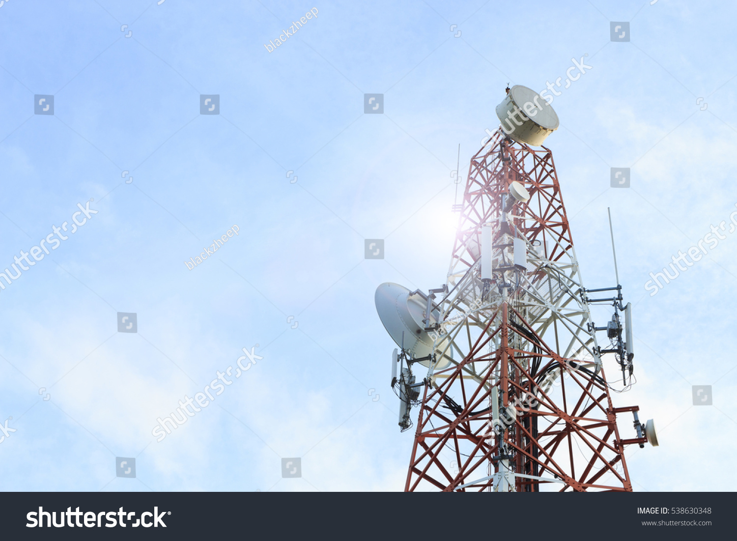 Telecom Broadcasting Tower Stock Photo (Edit Now) 538630348