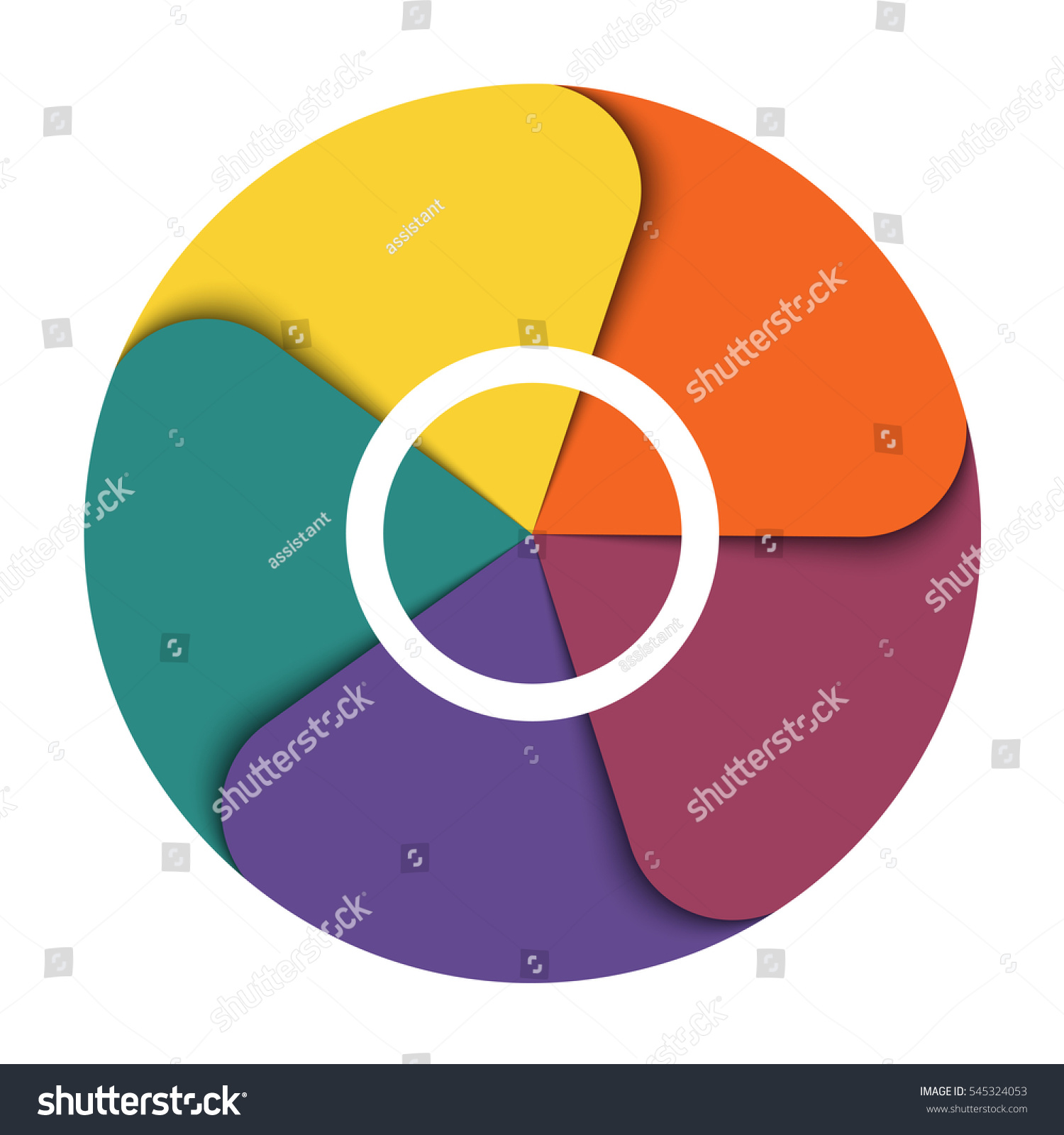 Template Infographics Five Position Diagram Data Stock Illustration ...
