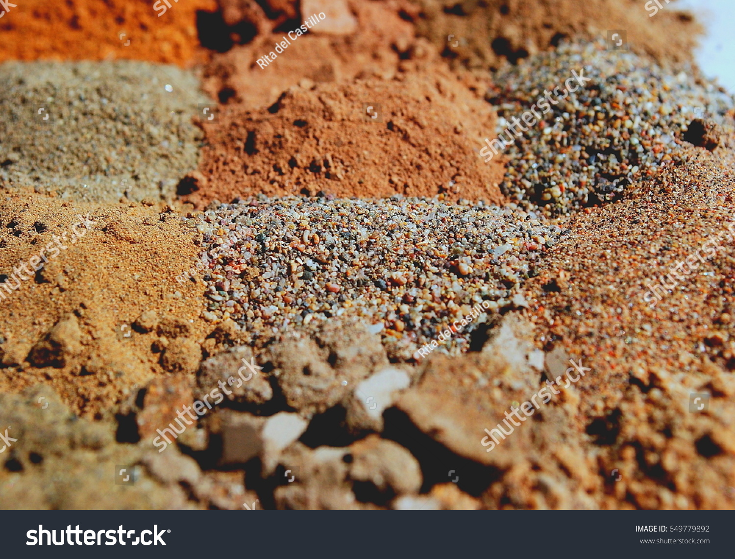 Texture Arid Soil Types Samples Stock Photo (Edit Now) 649779892