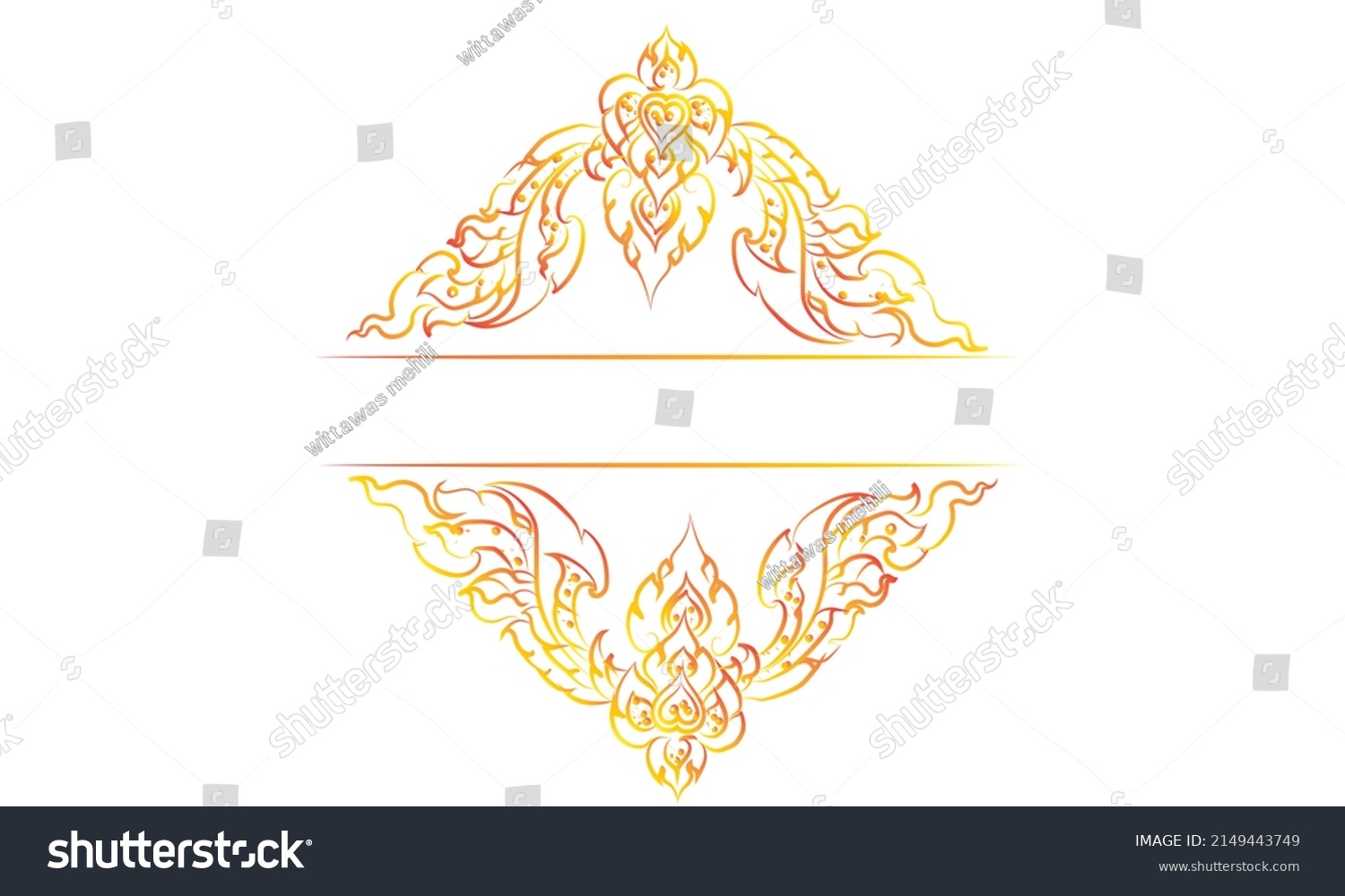 Thai Pattern Frame Thai Text Frame Stock Illustration 2149443749 ...