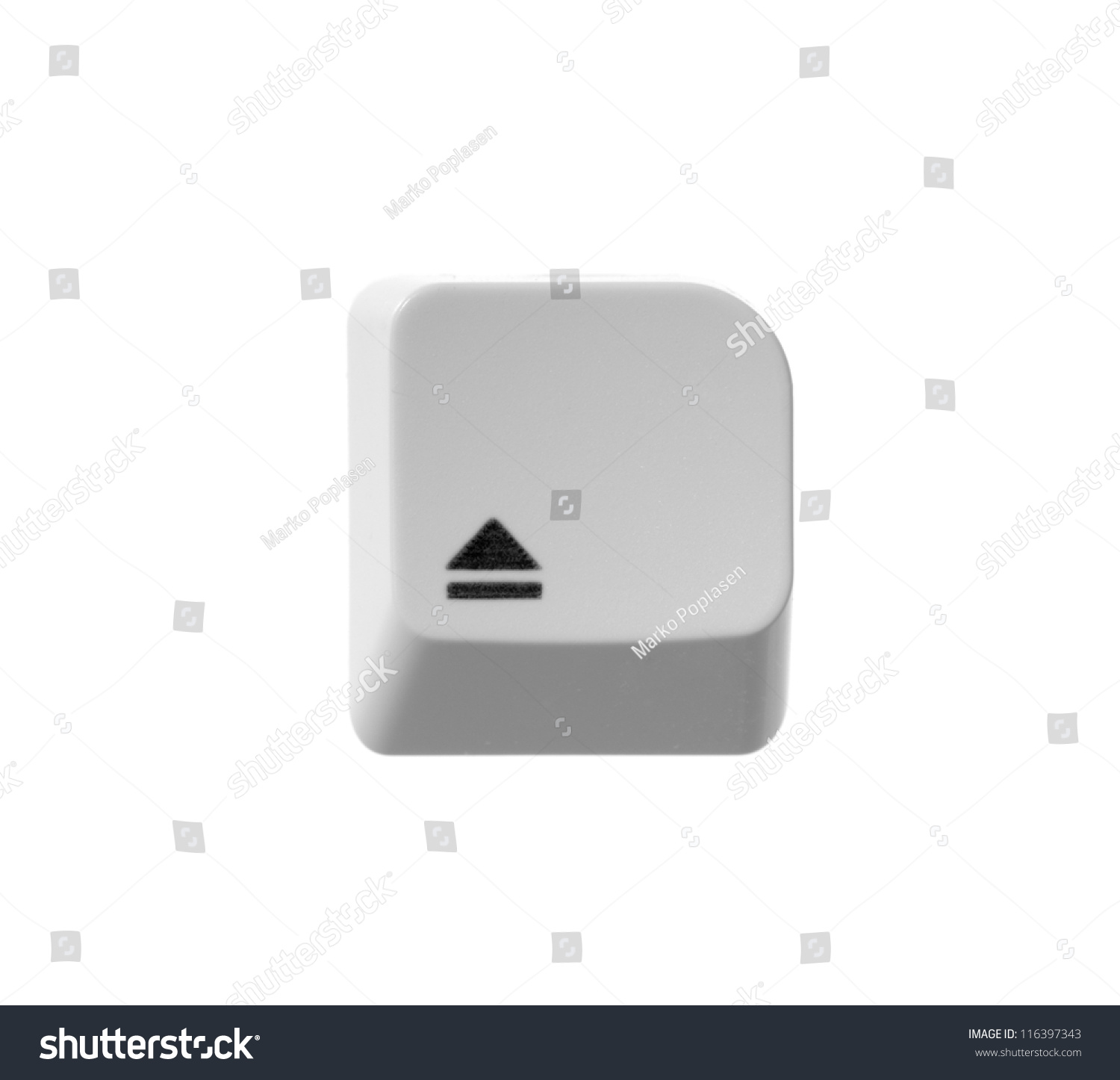 The Button Eject From A White Computer Keyboard Stock Photo 116397343 ...