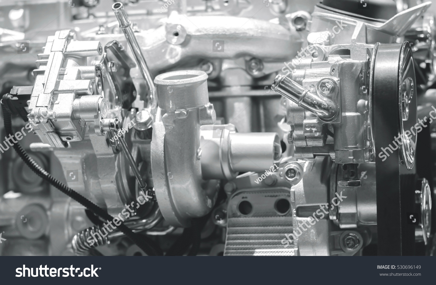 Car Engine Engine Compartmen Car Engine Stock Photo 530696149 ...