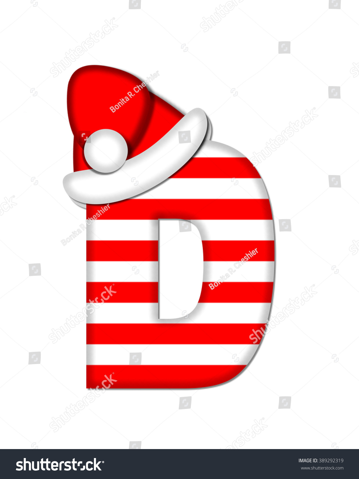 Letter D Alphabet Set Christmas Candy Stock Illustration 389292319 Shutterstock