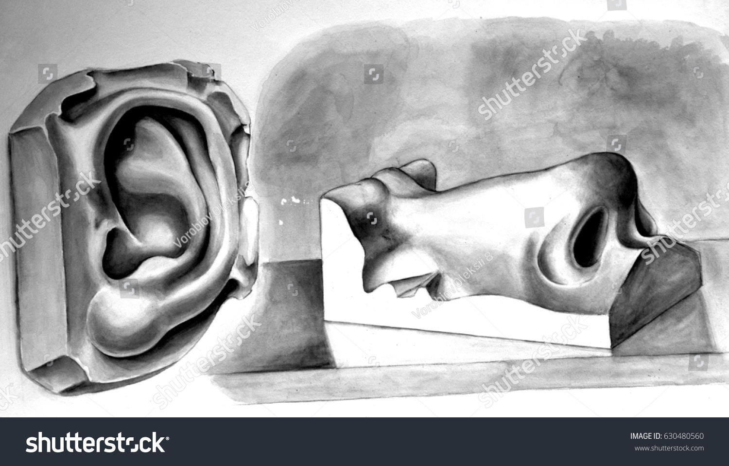 Parts Bodyearnose Bust Graphical Illustration Watercoloracademical ... Parts Bodyearnose Bust Graphical Illustration Watercoloracademical ...